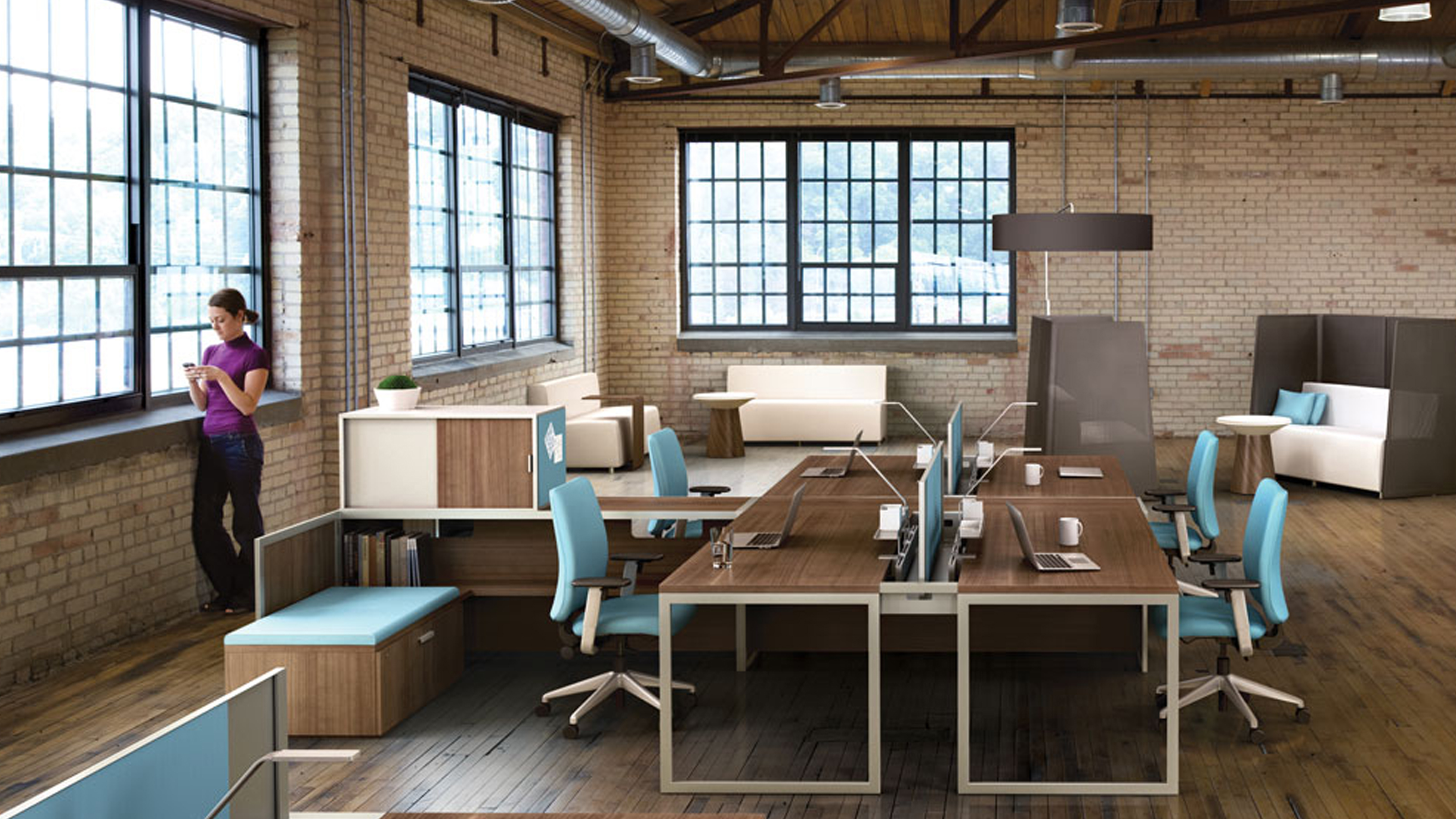 Turnstone Tour Bench Collaborative Office Tables Steelcase
