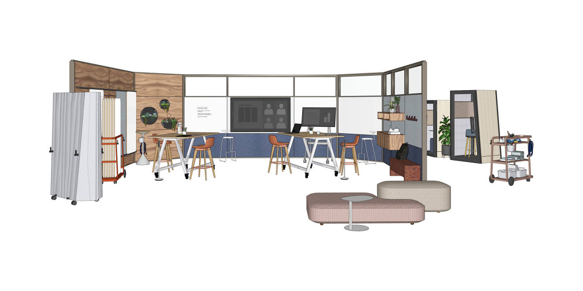 Hybrid Collection: Shared Team Collaboration Space - Steelcase