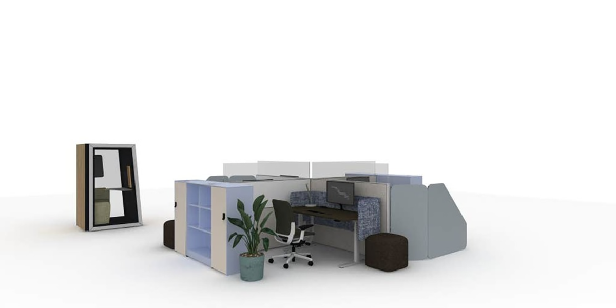 Pinwheel Workstation - Deep Focus - APL00008 - Steelcase