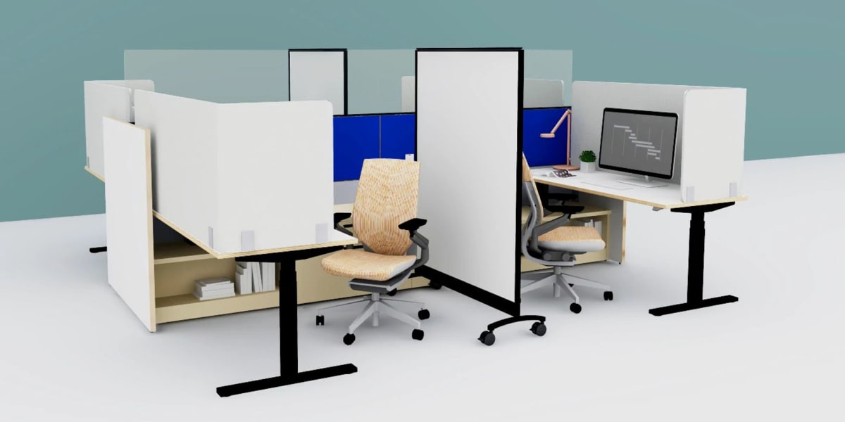 Post-COVID Open Office Desk Layouts | Steelcase
