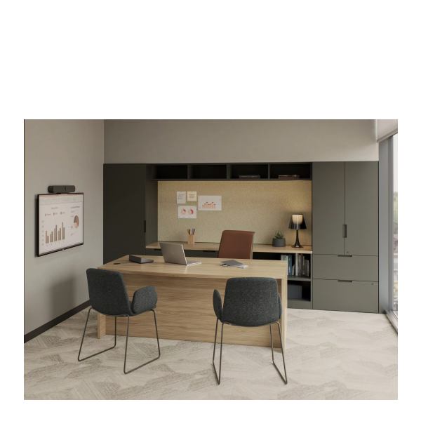 Elective Elements Freestanding Office Desk with Storage | Steelcase