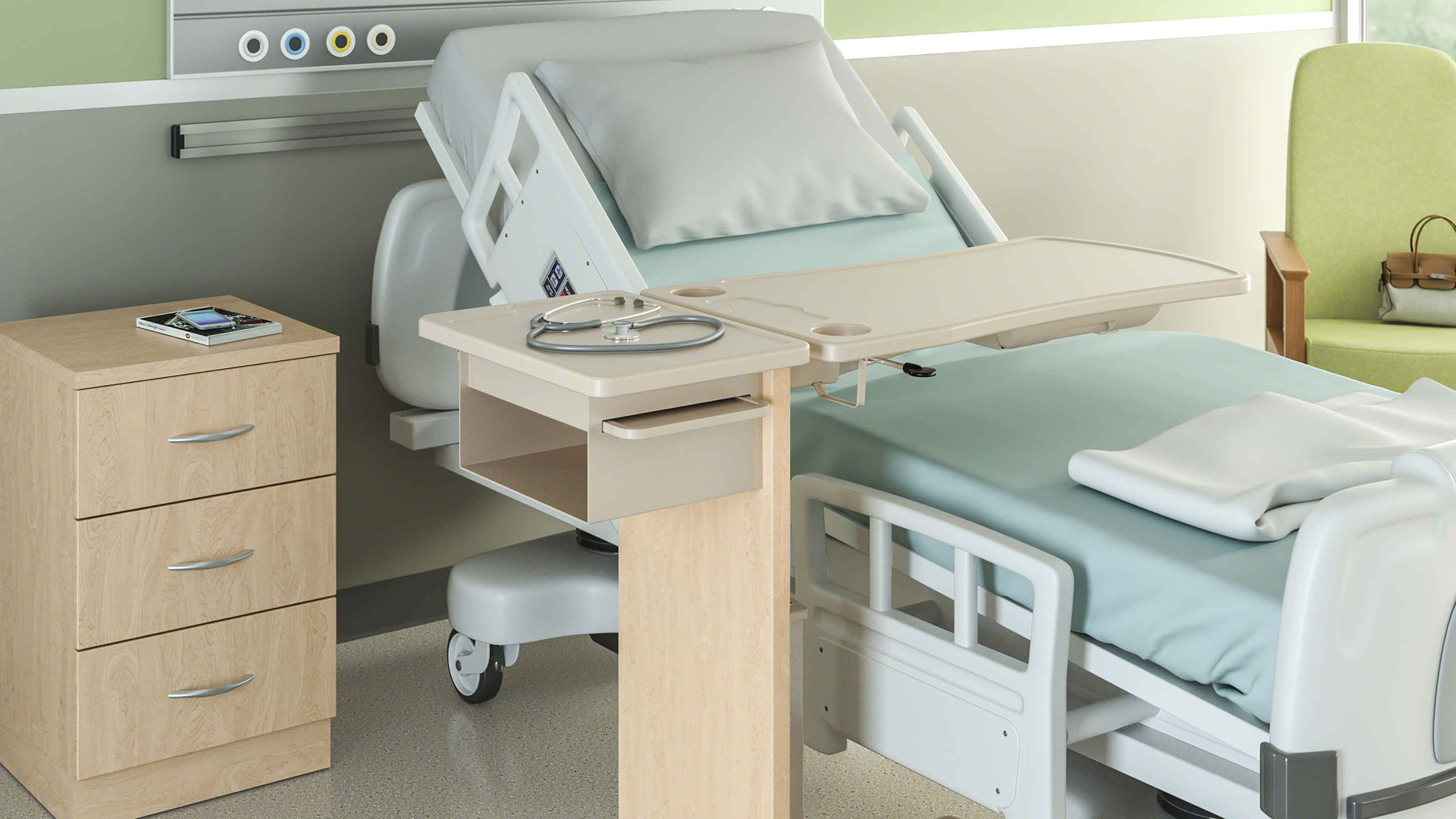 Opus Mobile Overbed Table - Steelcase