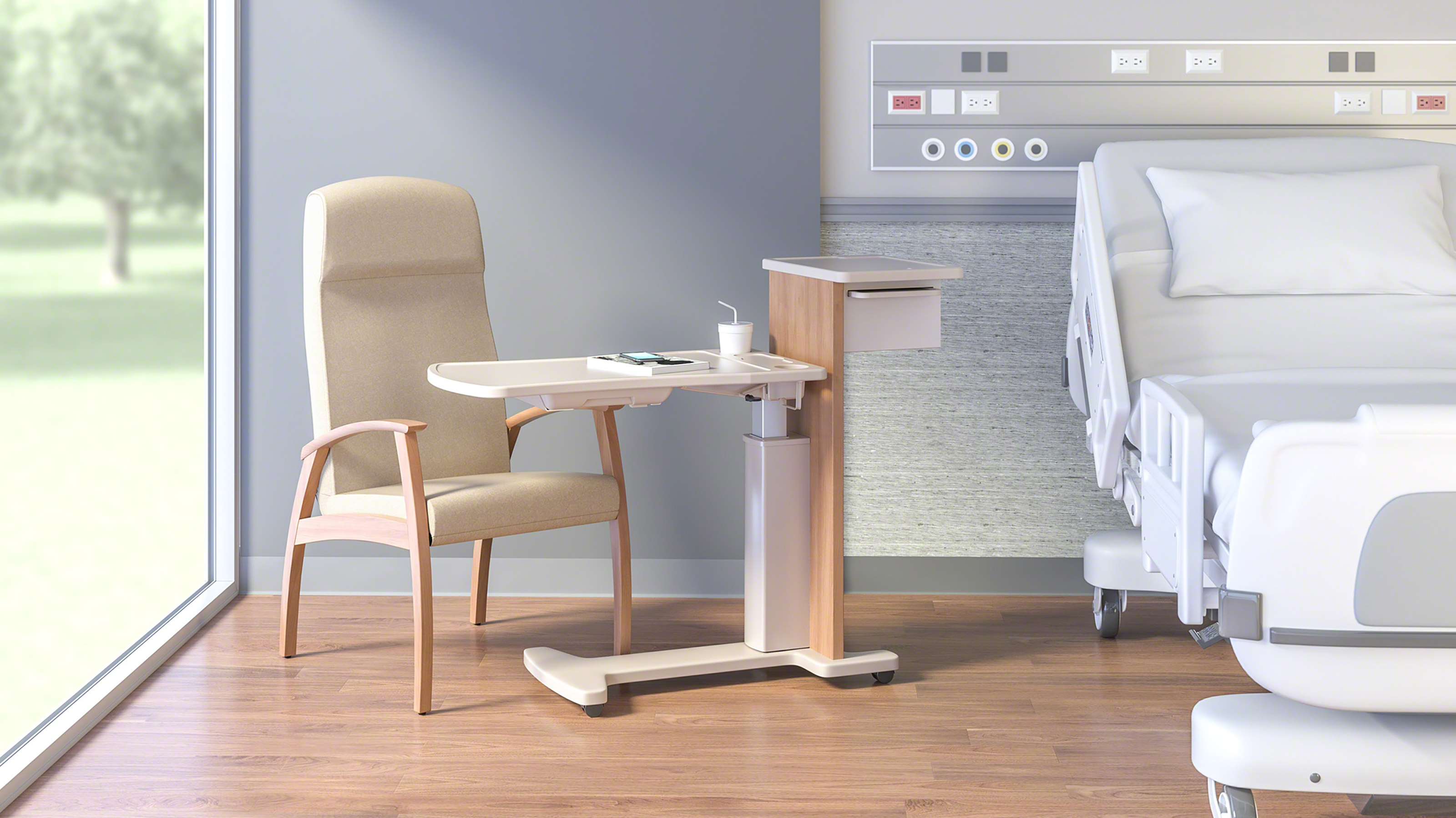 Opus Mobile Overbed Table - Steelcase