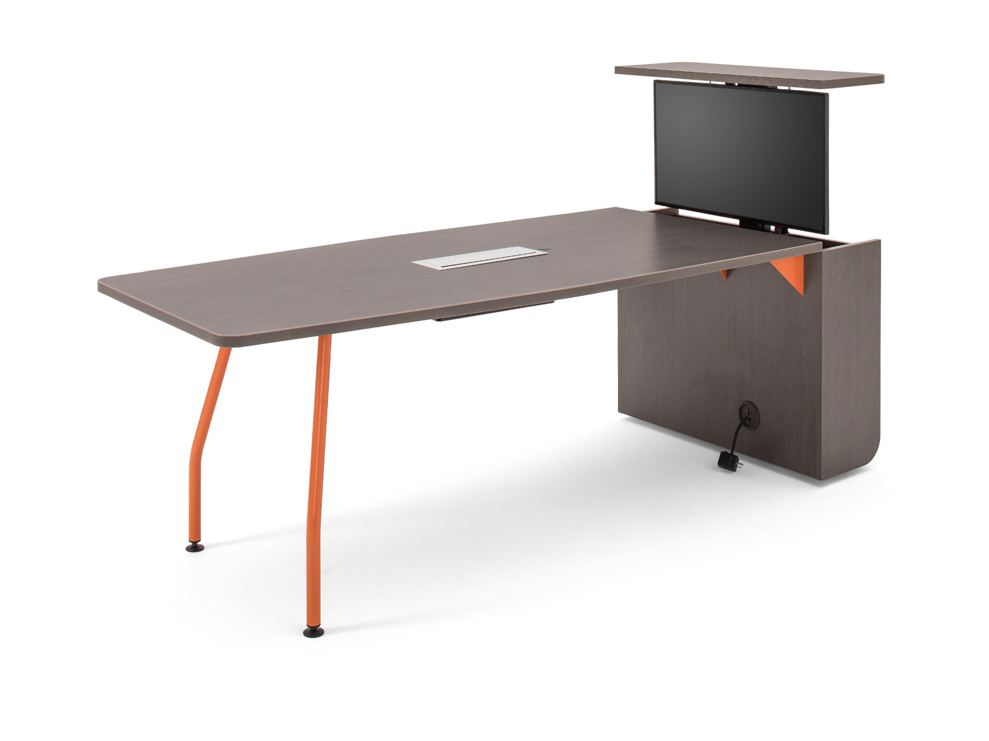 Verb Active Media Table with Hidden Monitor Lift | Steelcase