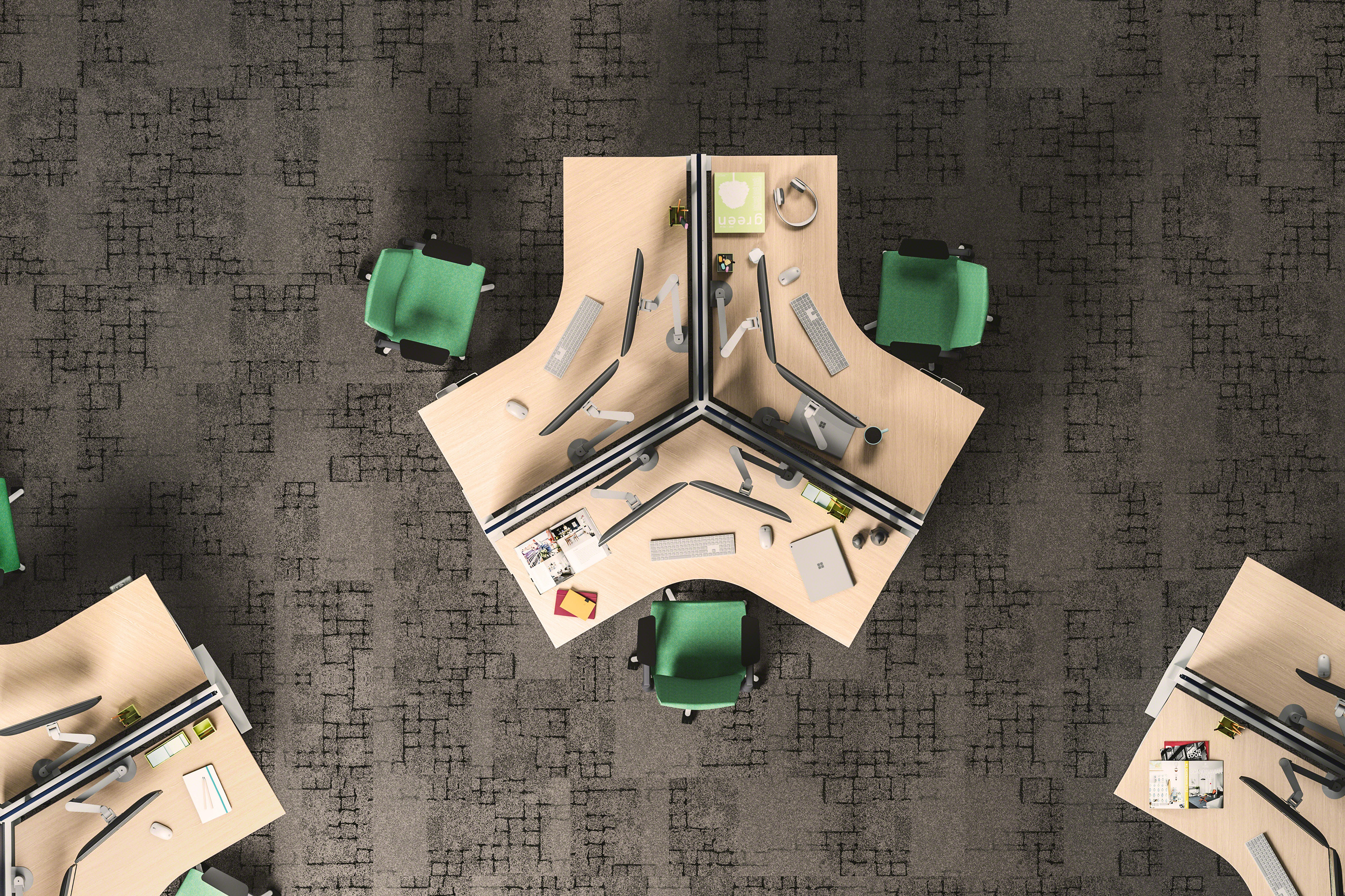 Answer Fence Office Desk Barrier with Access to Power | Steelcase