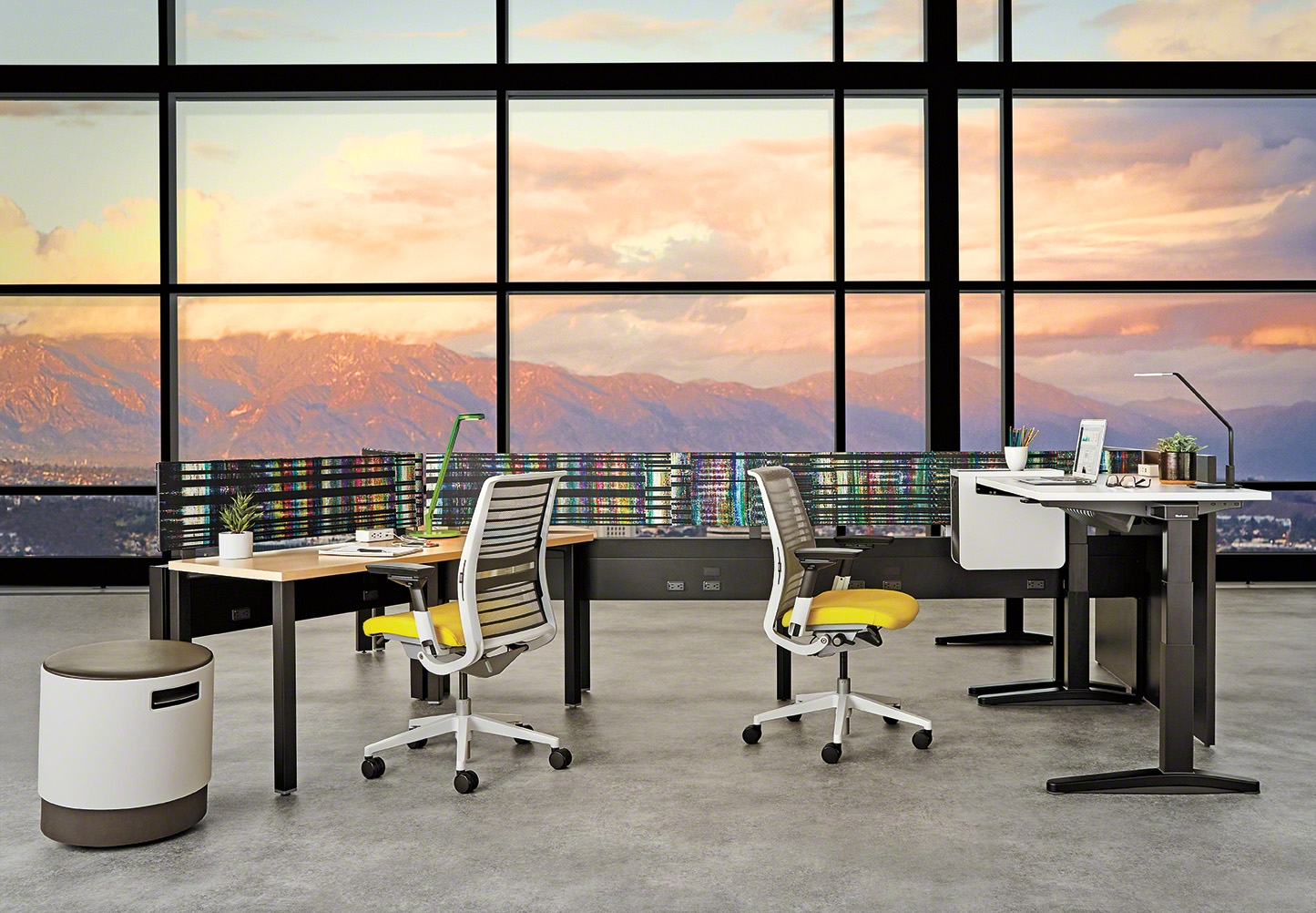 Answer Fence Office Desk Barrier with Access to Power | Steelcase
