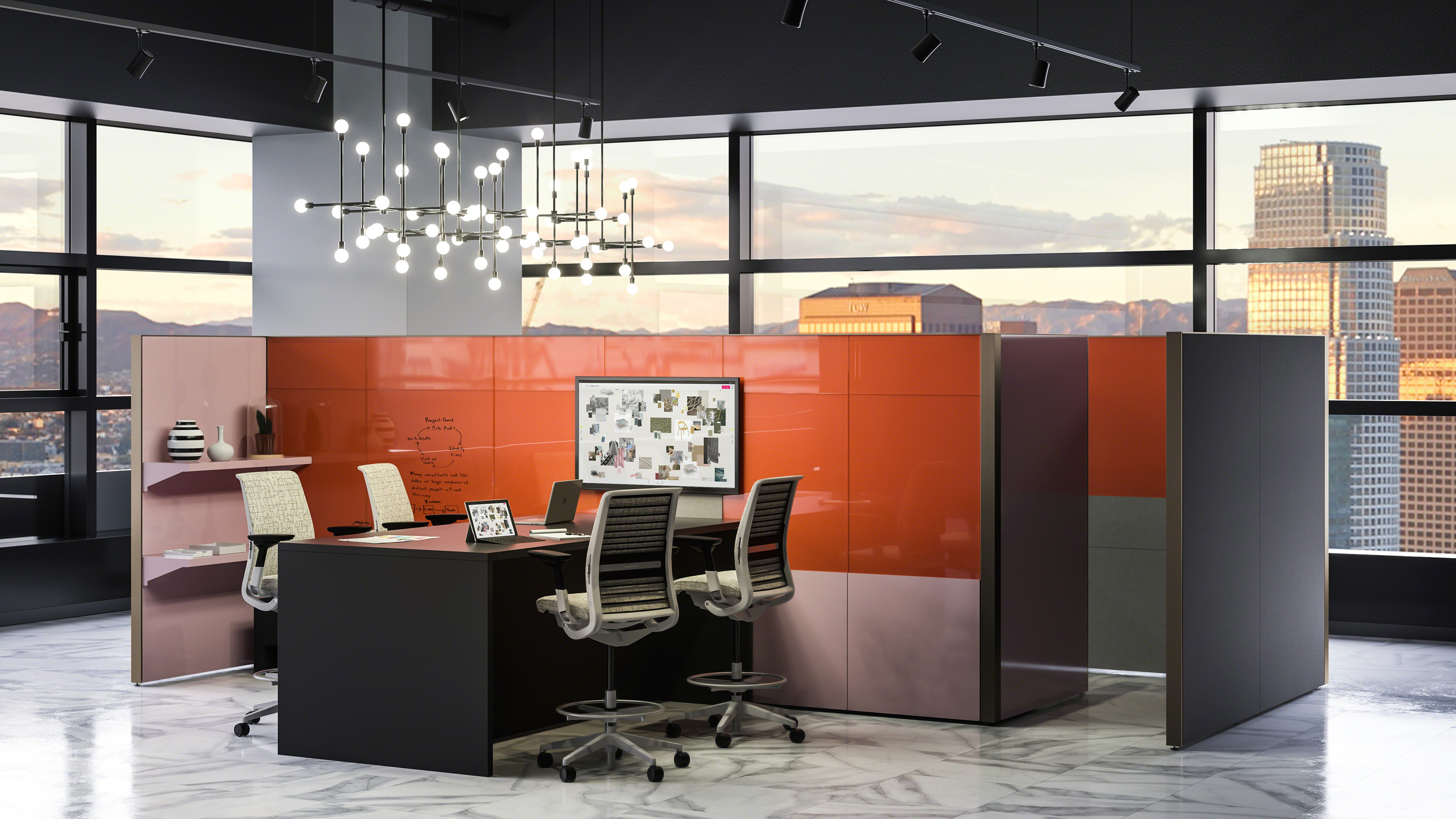 Answer Office Desk Free Standing & Front Privacy Panel | Steelcase