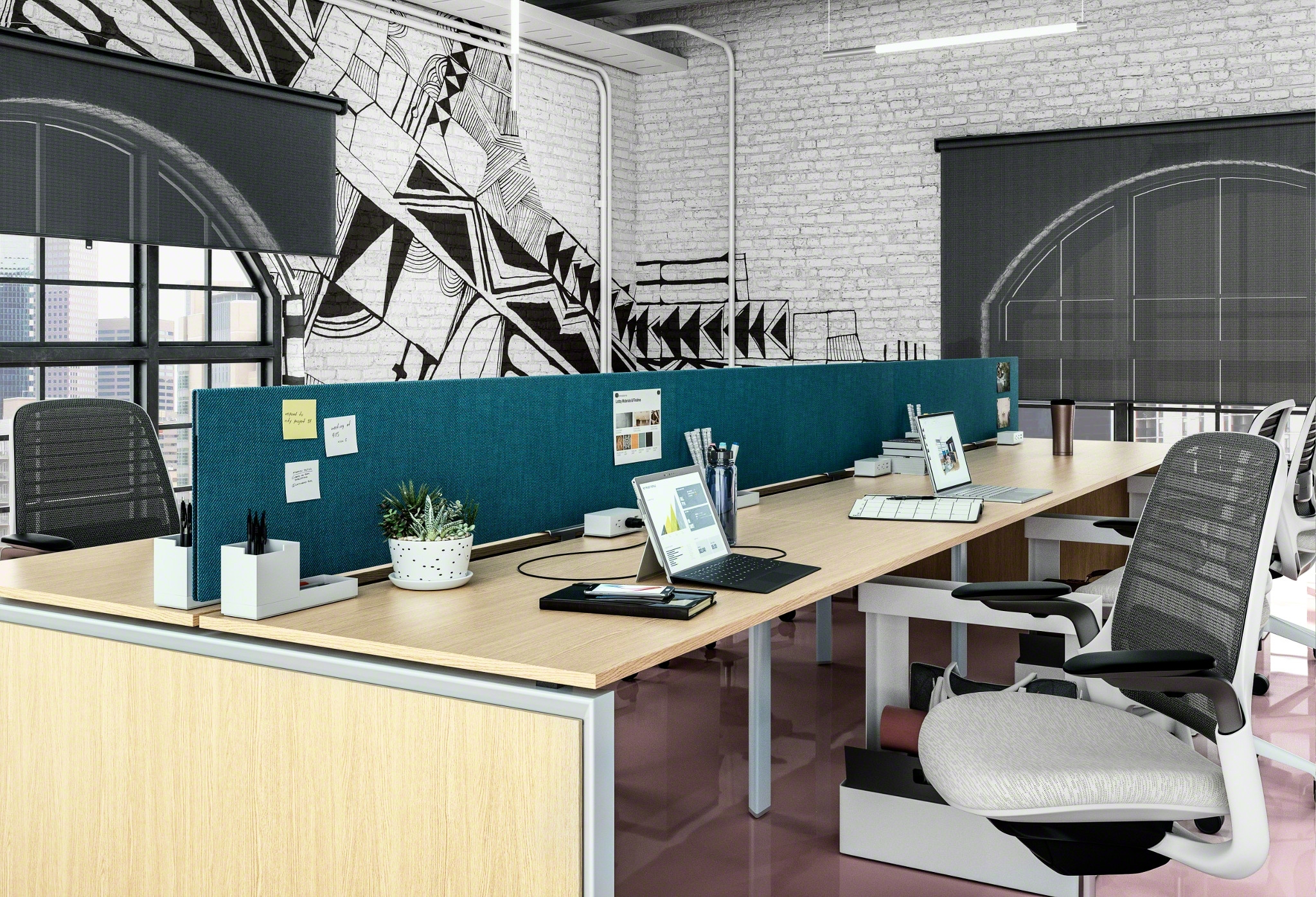 FrameOne Linear Office Workstation & Benching | Steelcase