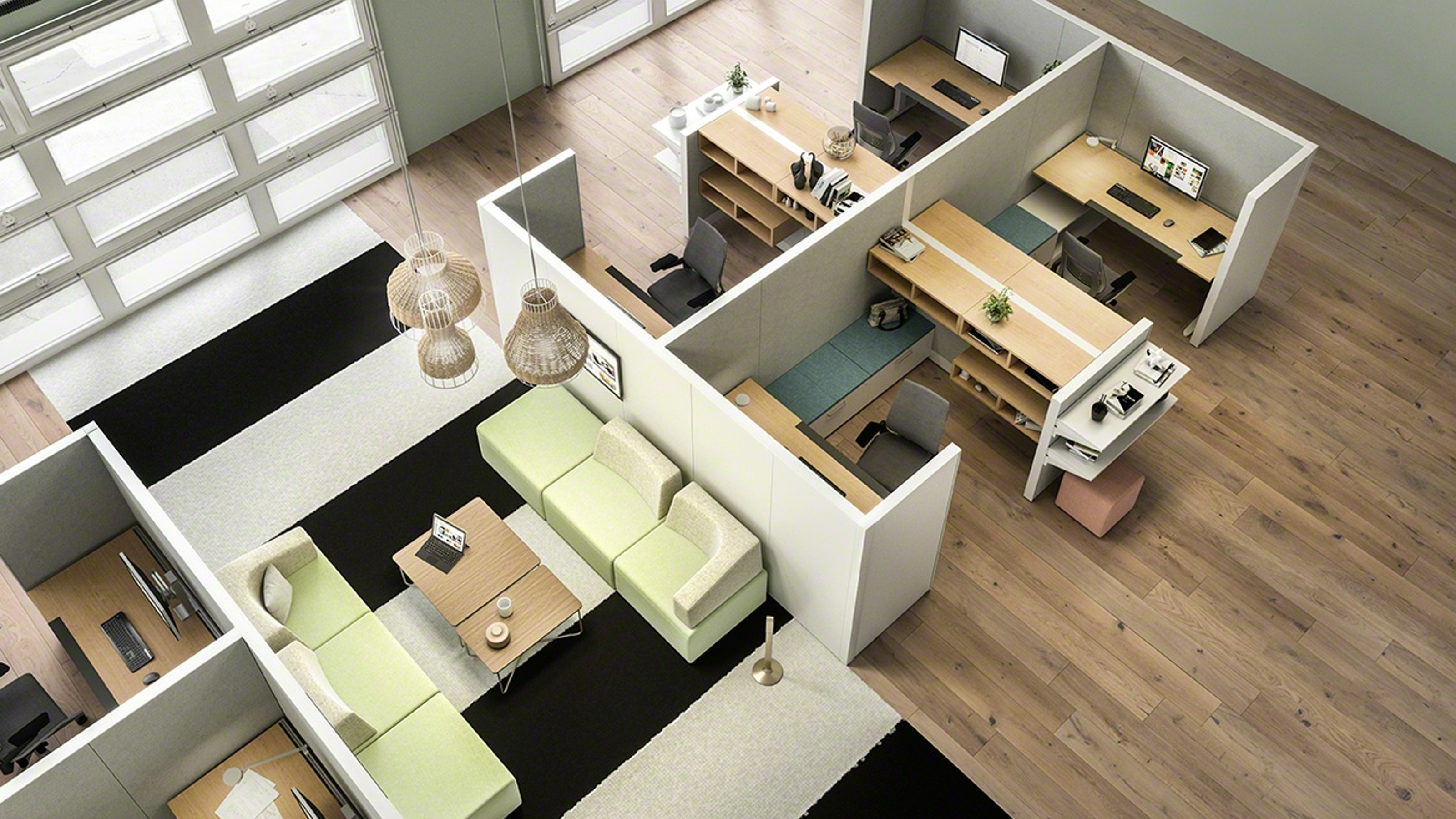 Answer Office Desk Free Standing & Front Privacy Panel | Steelcase