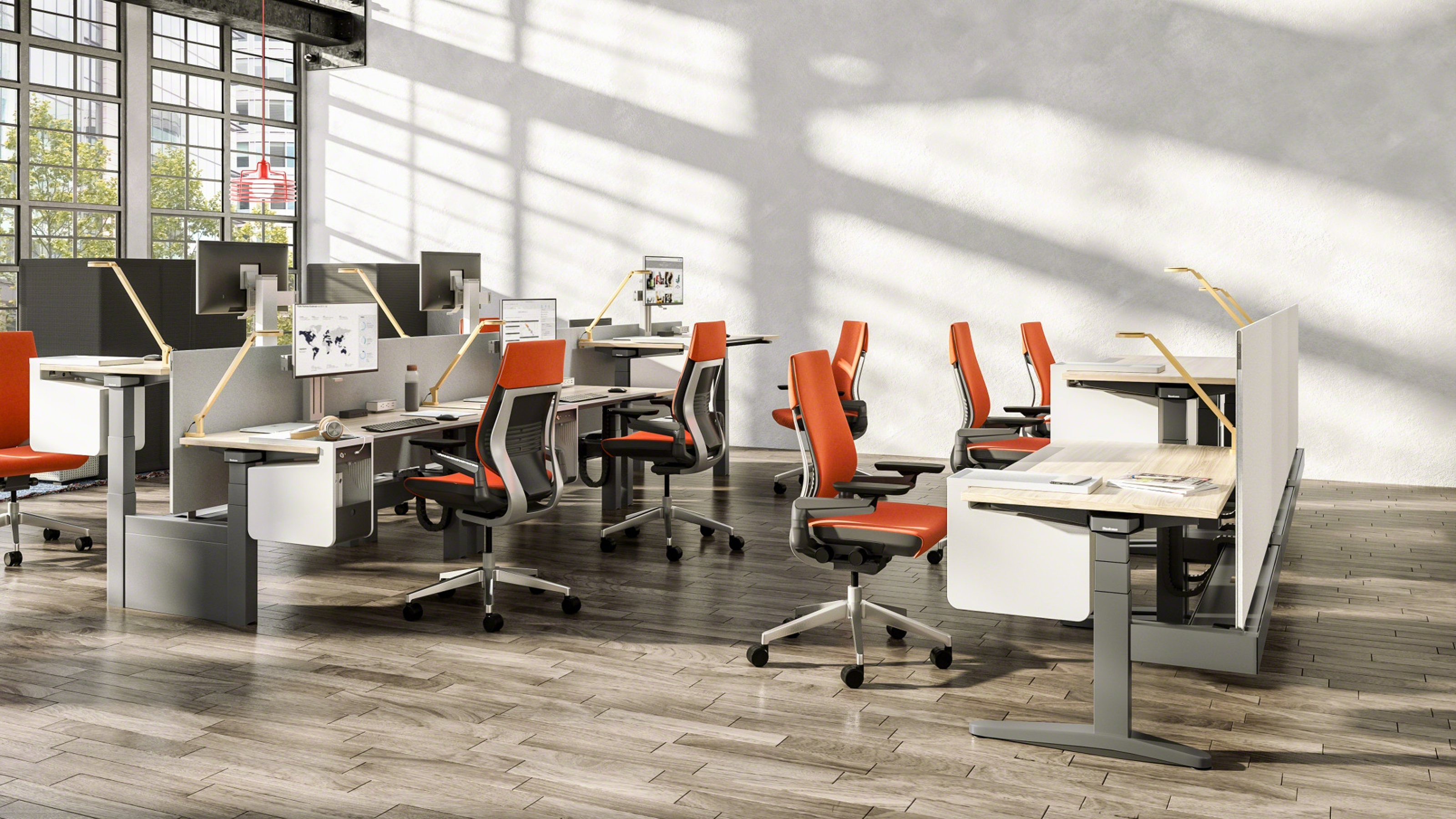 Ology Adjustable Height Computer Desk with Active Touch | Steelcase