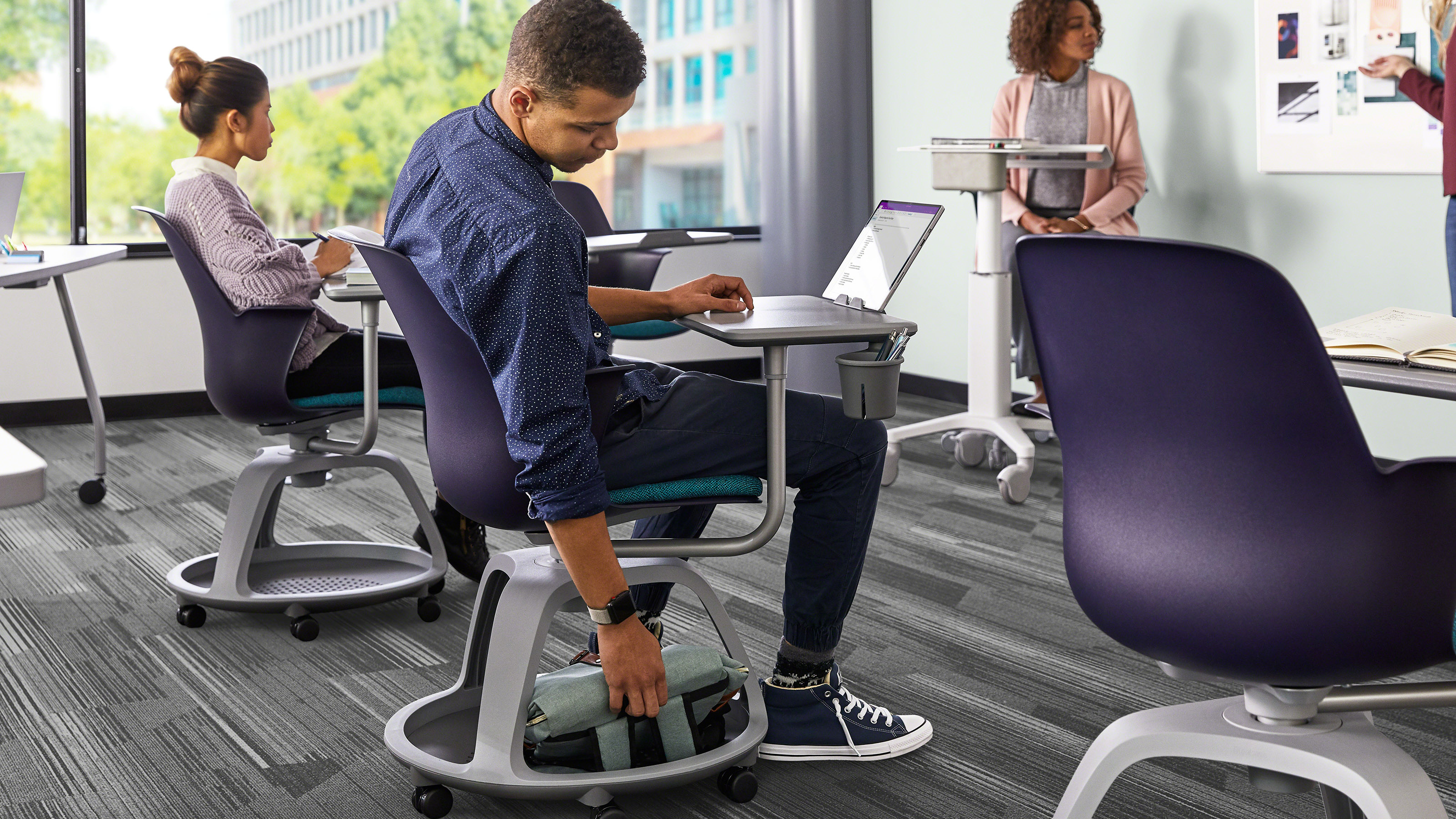 Node Classroom Seating & Mobile Tablet Arm Chair | Steelcase