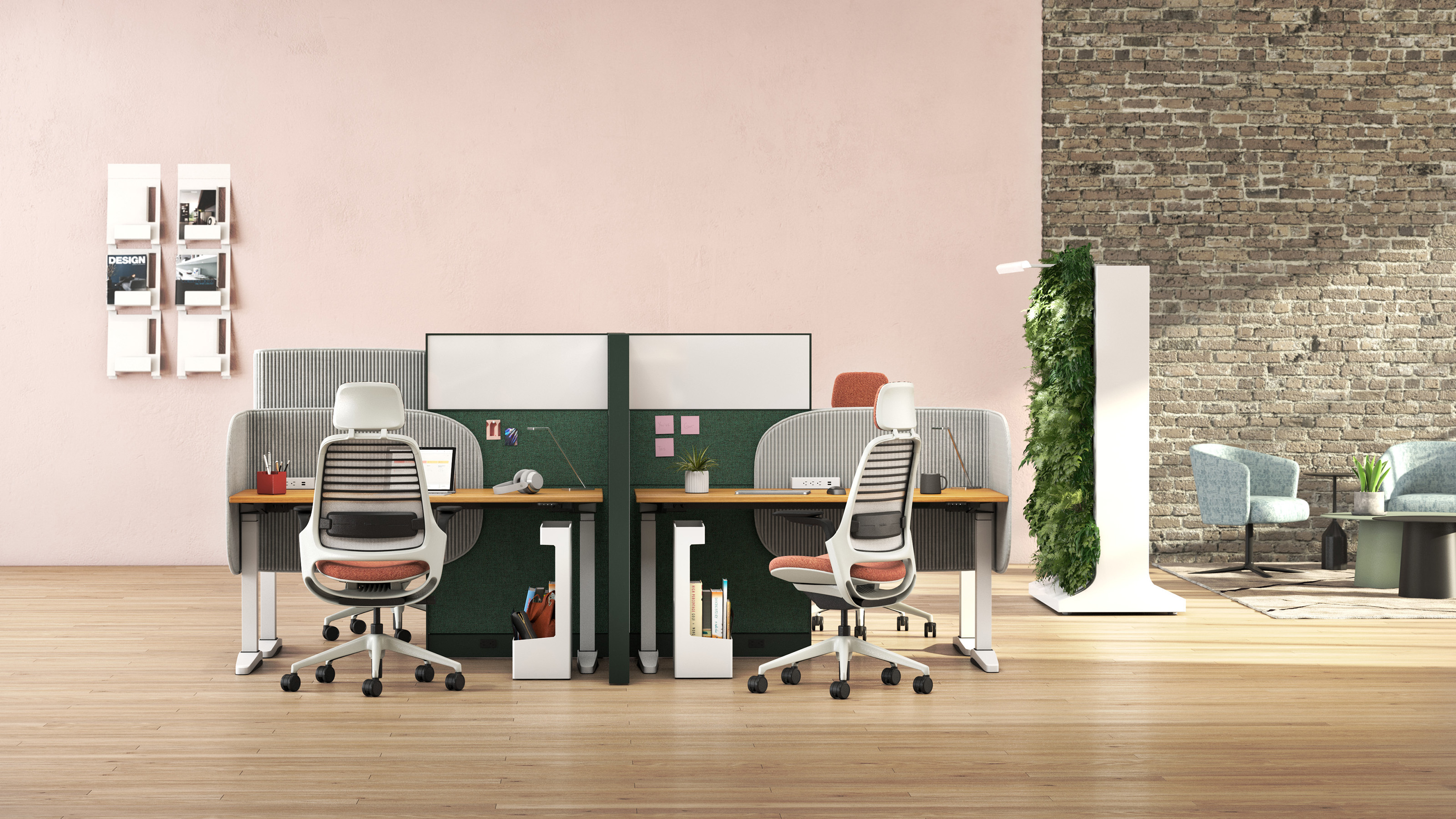 Soffio Curved & Fabric Desk Screen | Steelcase