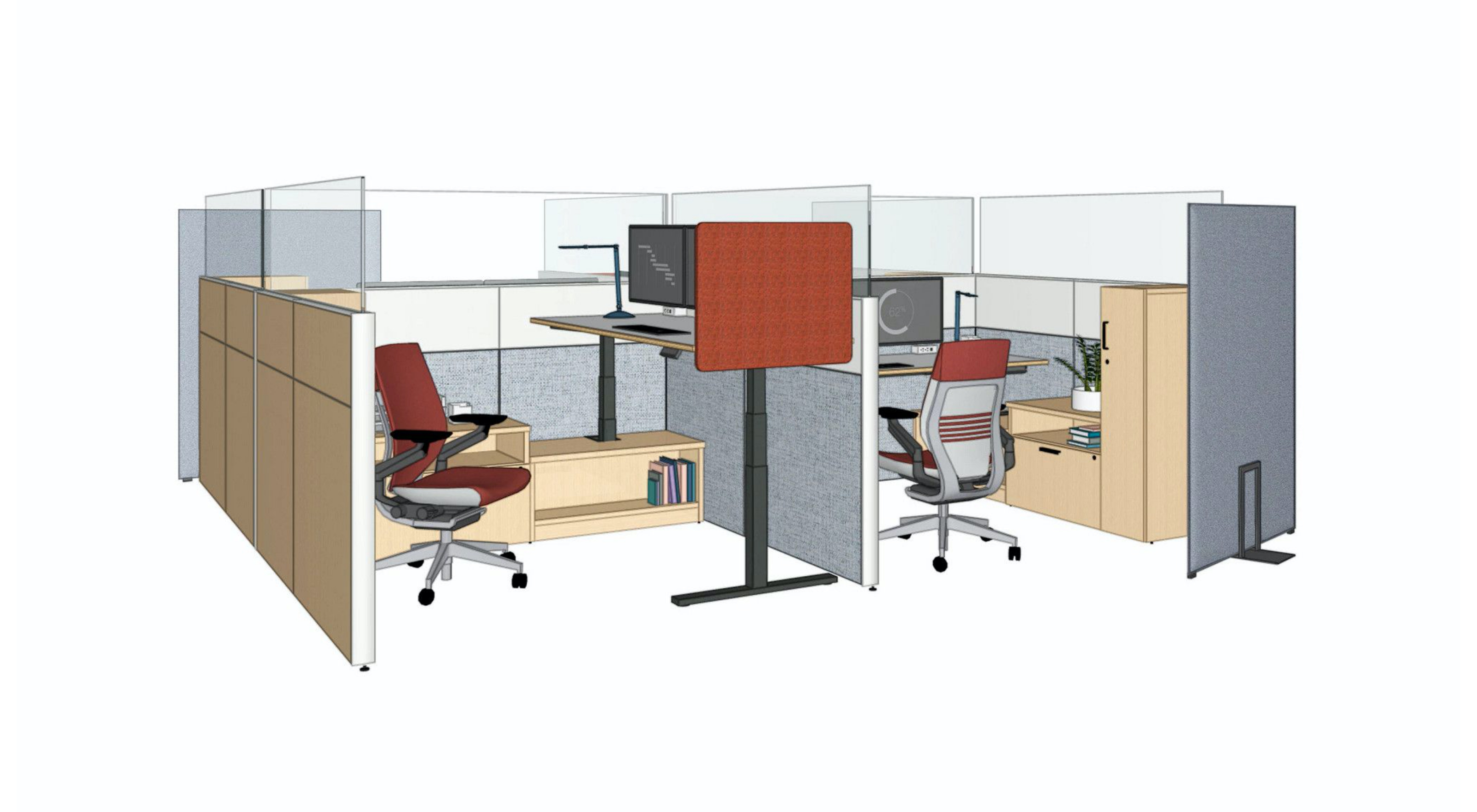 Post-COVID Open Office Desk Layouts | Steelcase