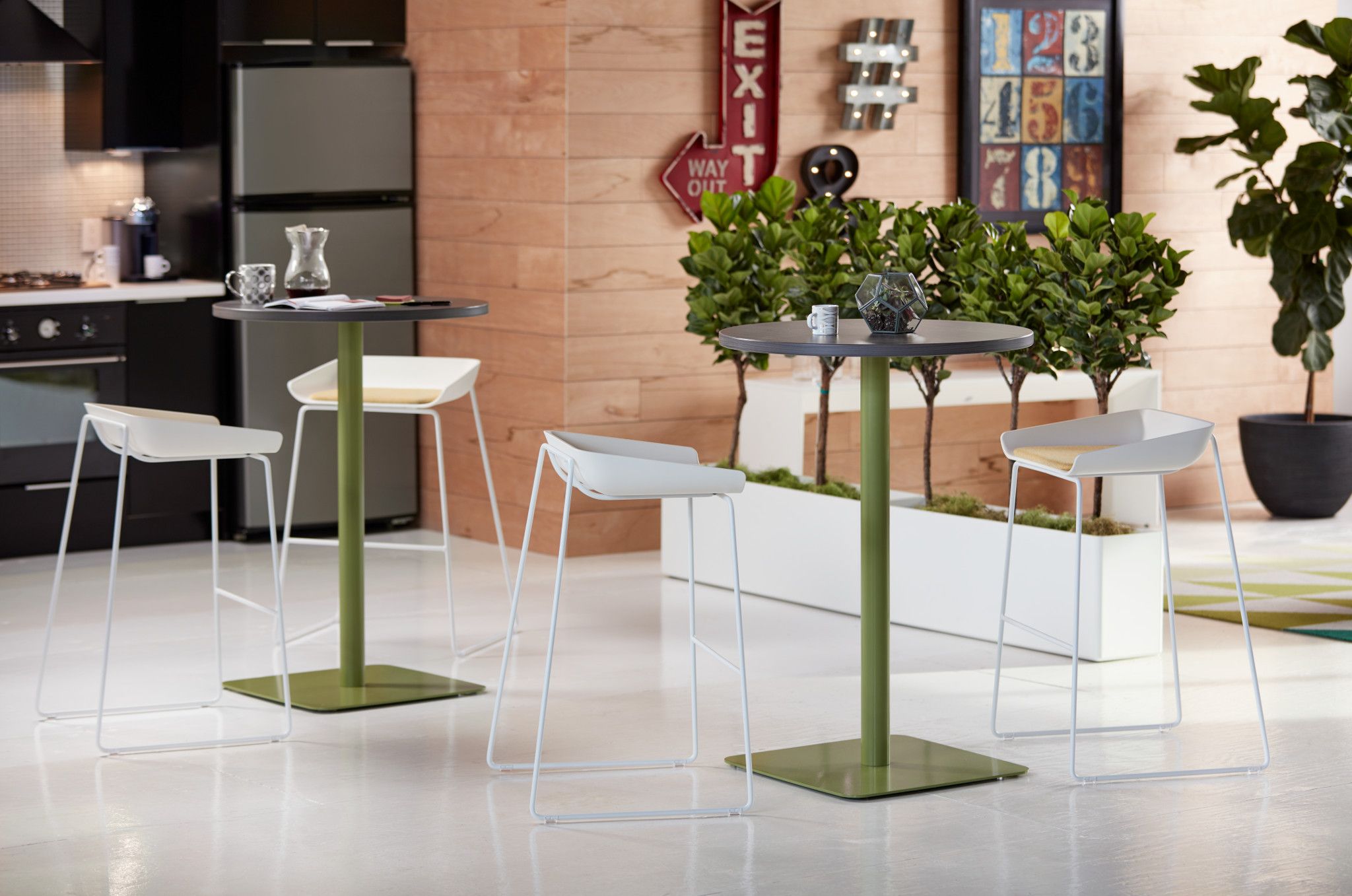 Simple Café, Lounge, and Working-Height Tables | Steelcase