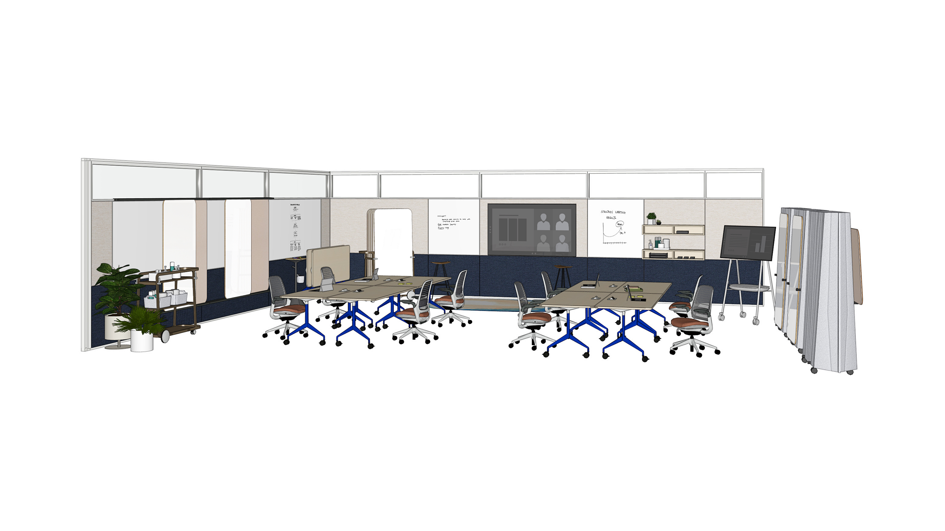 Hybrid Collection: Team Training Space - Steelcase