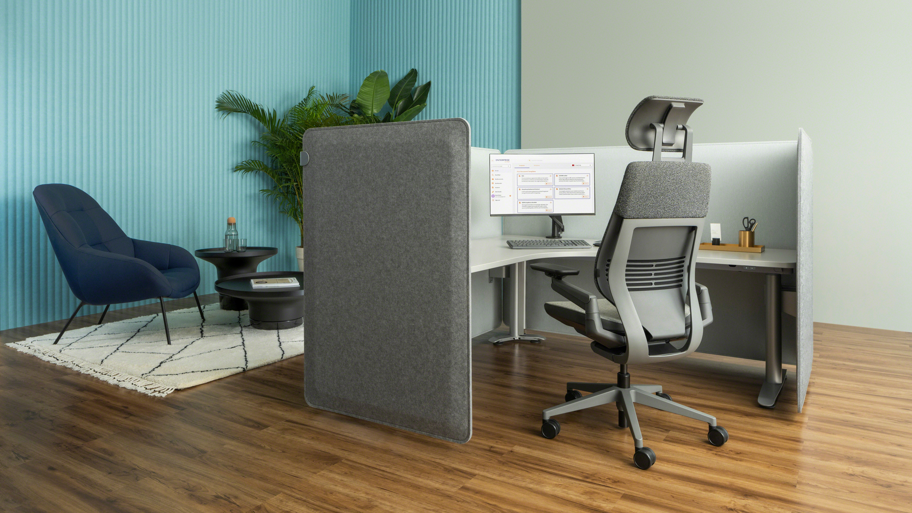 Sarto Desk Privacy Screens - Steelcase