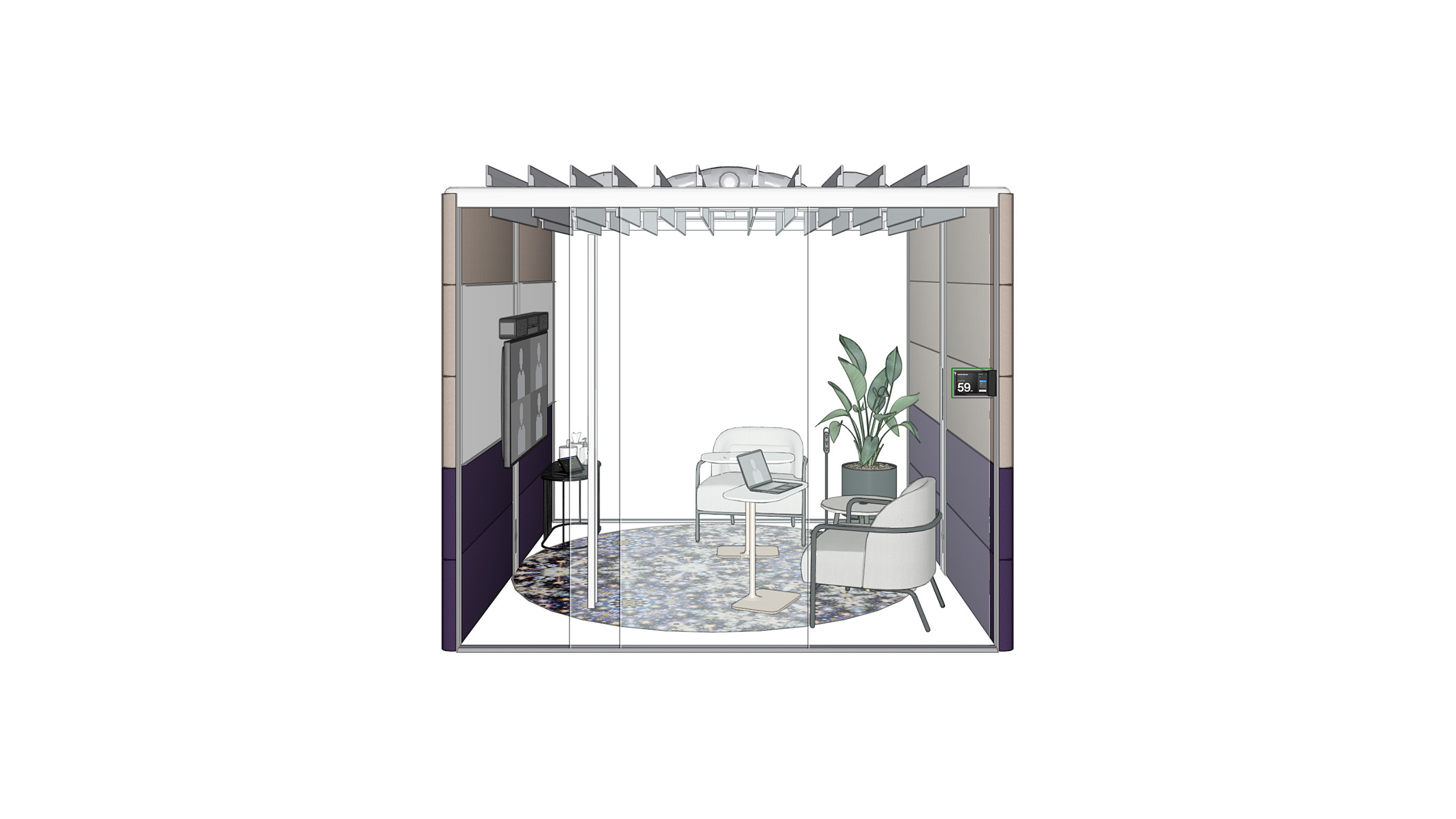 Hybrid Collection: Shared Huddle Room - Steelcase