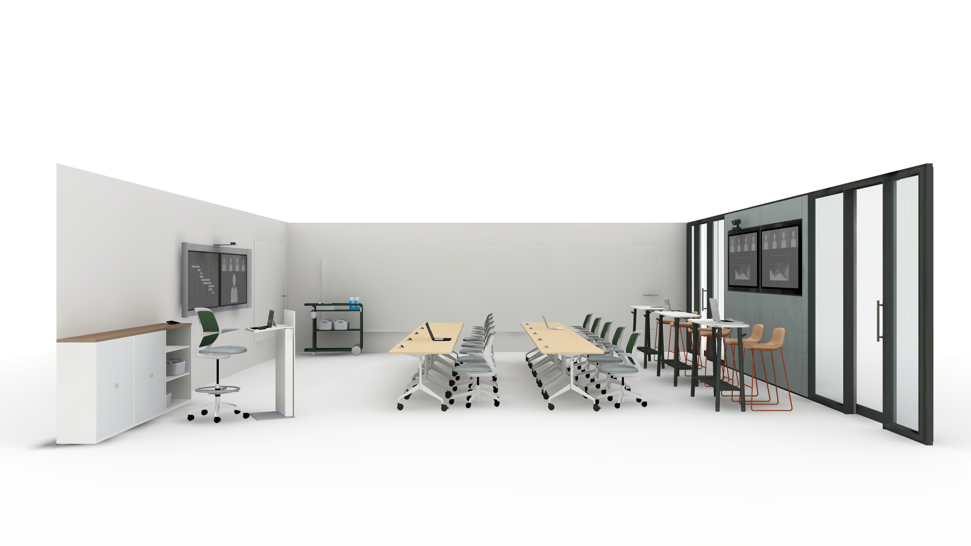 media:scape Multimedia Conference Table with Media Hub | Steelcase