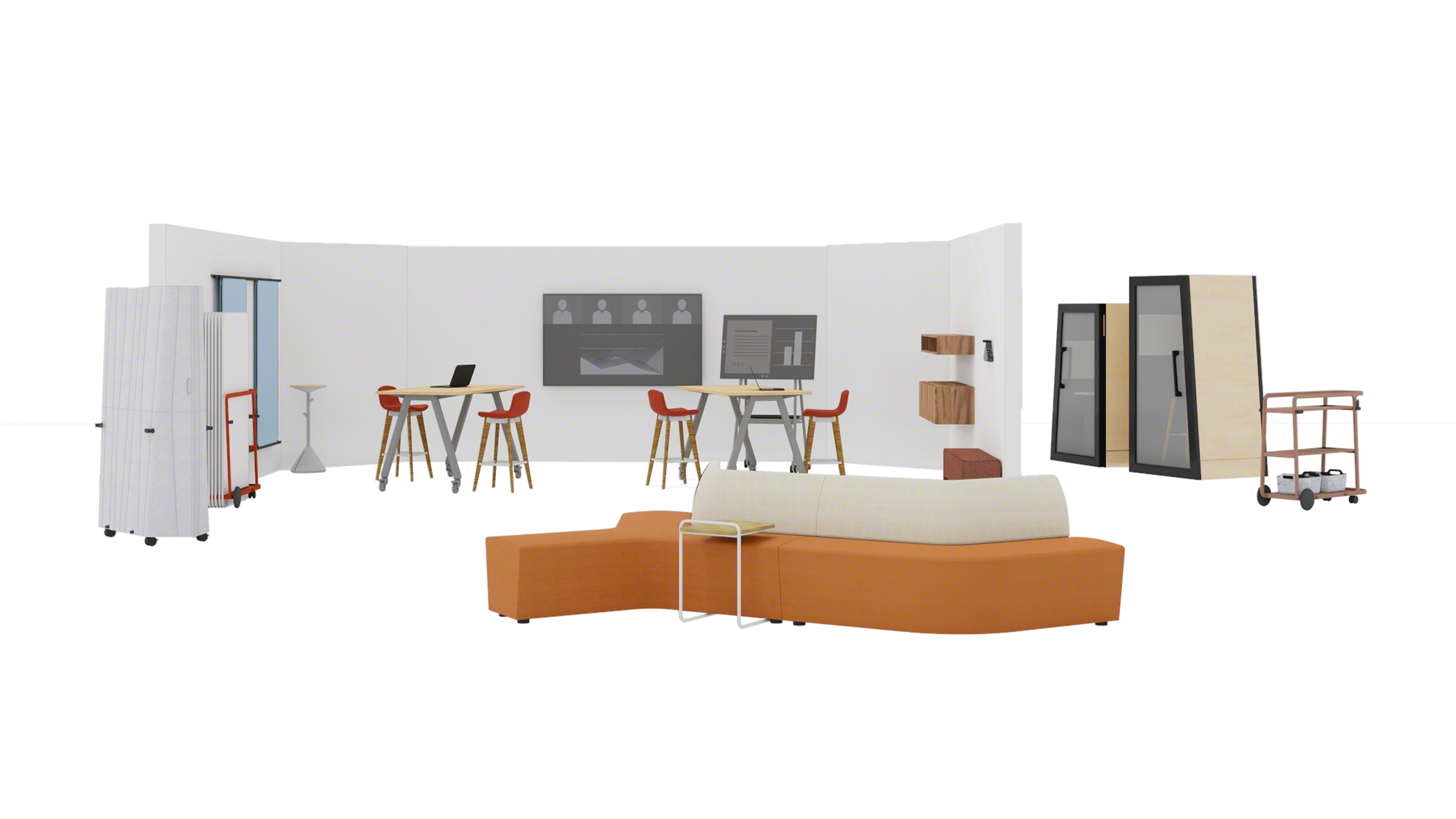 Hybrid Collection: Shared Team Collaboration Space - Steelcase