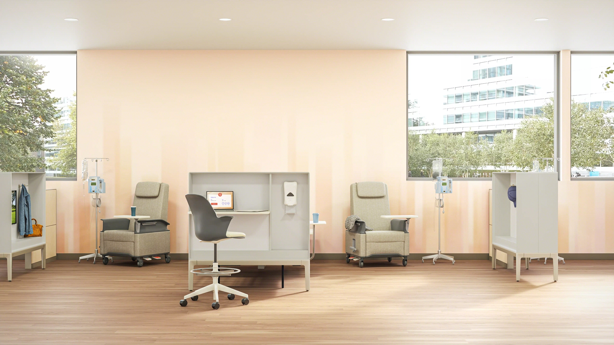 Empath Medical Recliner Chair with Wheels for Patients | Steelcase