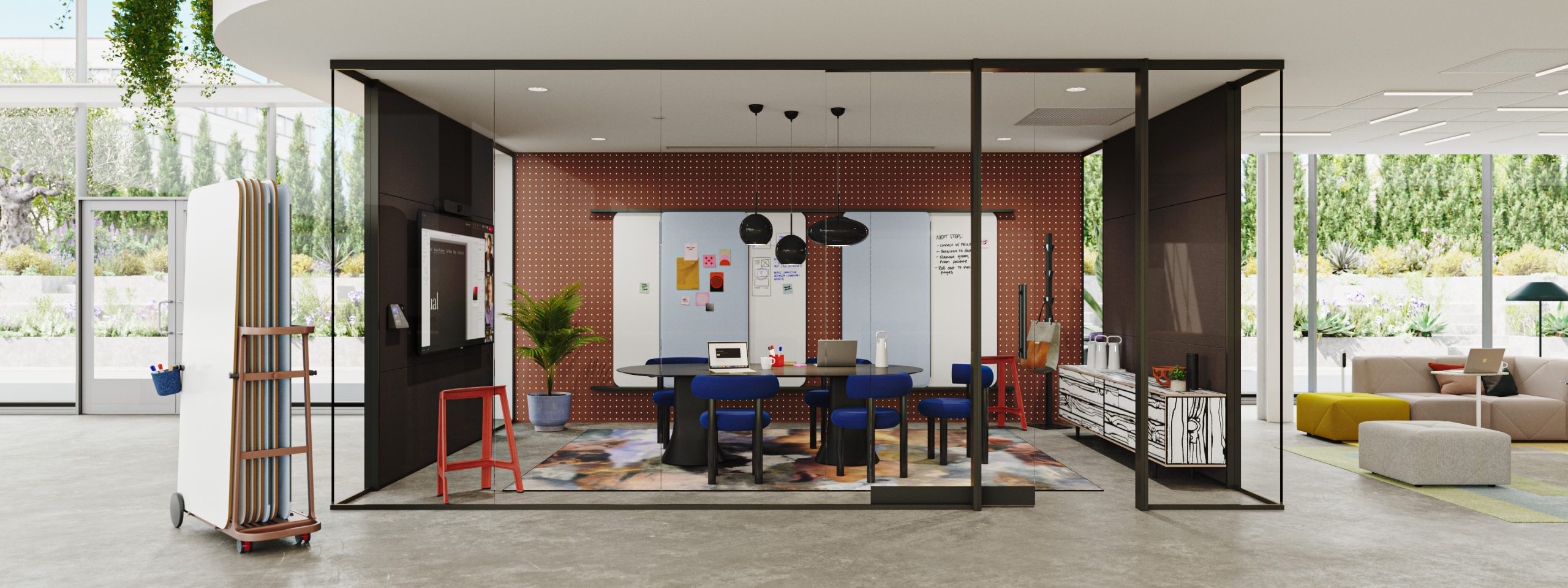 Hybrid Enclosed Conference Room Design - Steelcase