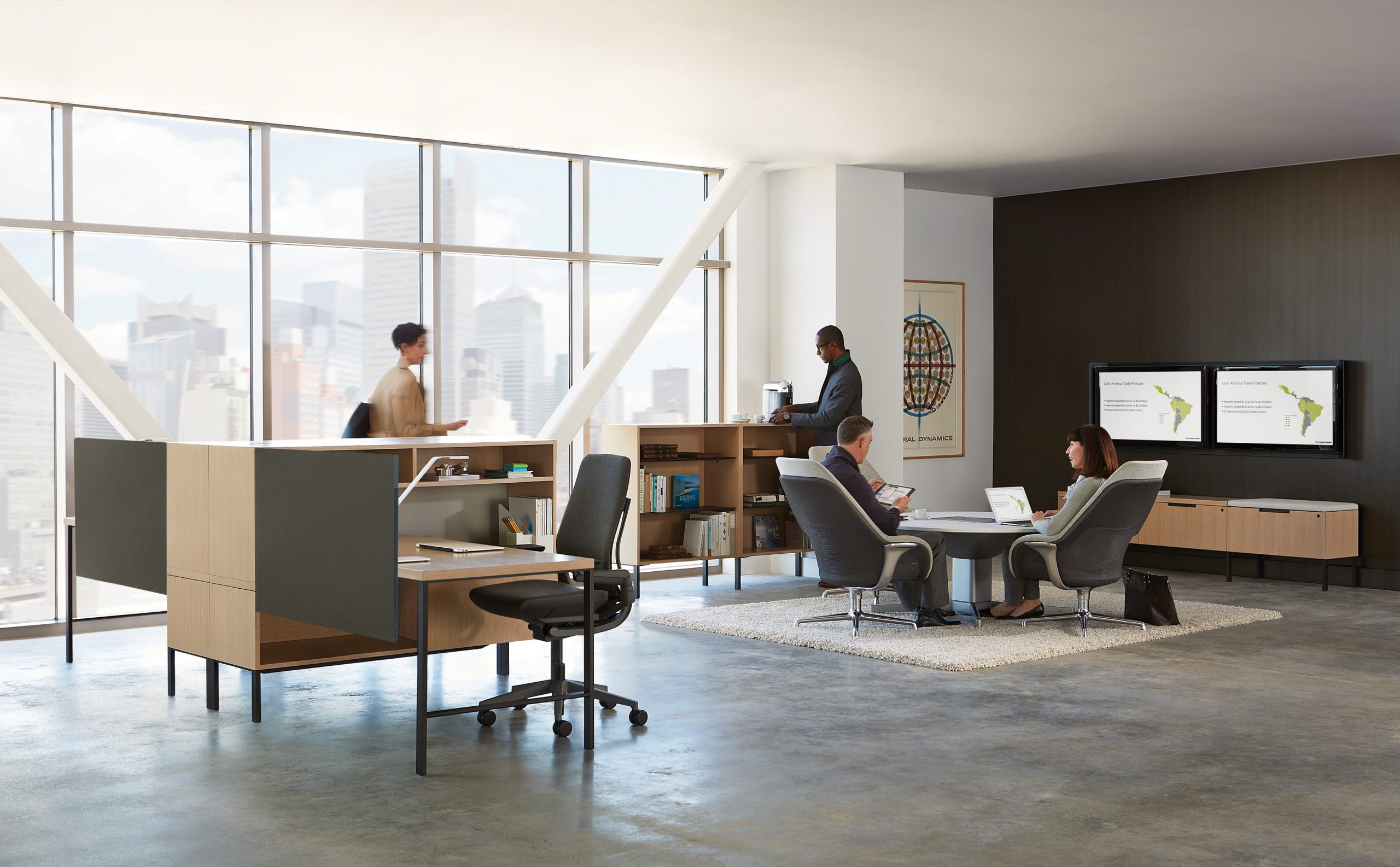 media:scape Multimedia Conference Table with Media Hub | Steelcase