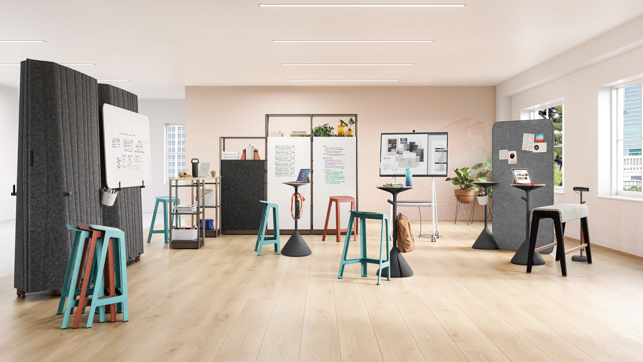Steelcase Flex Mobile & Reconfigurable Office Furniture Collection ...