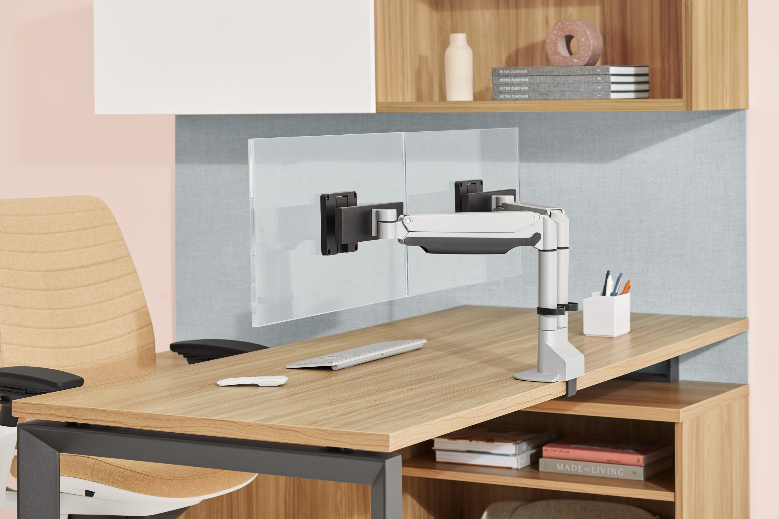 FSMA Single & Dual Monitor Arms & Mounts - Steelcase