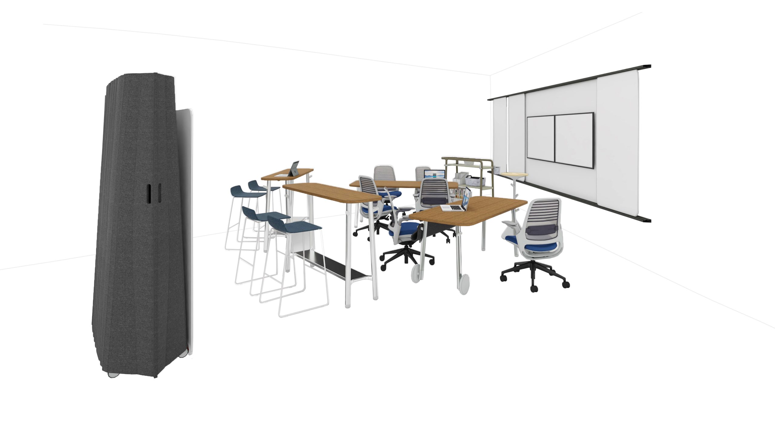 Elective Elements Freestanding Office Workstation - Steelcase