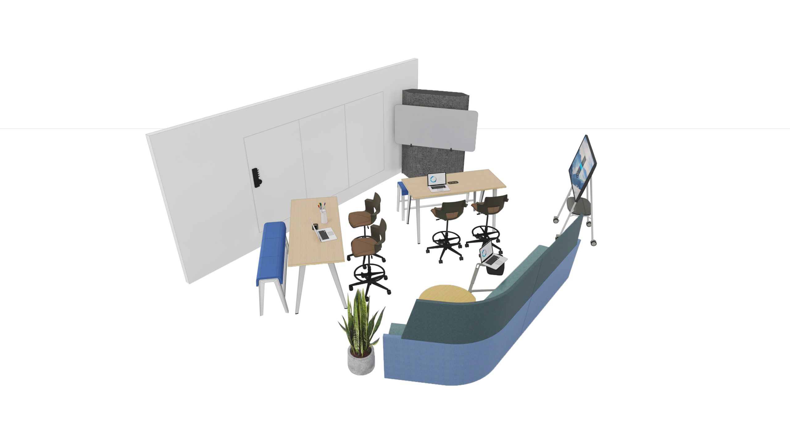 Elective Elements Freestanding Office Workstation - Steelcase