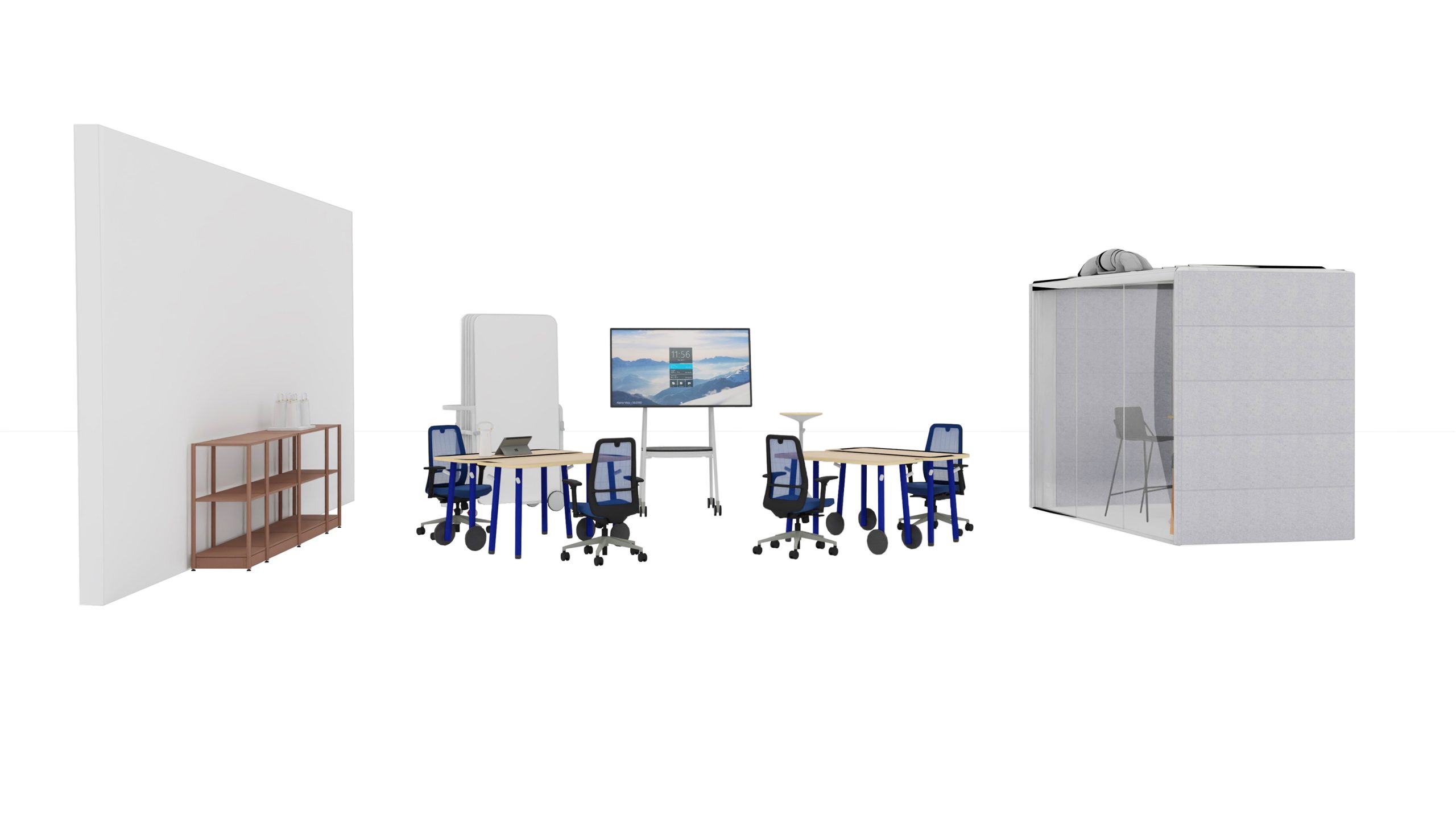 Elective Elements Freestanding Office Workstation - Steelcase