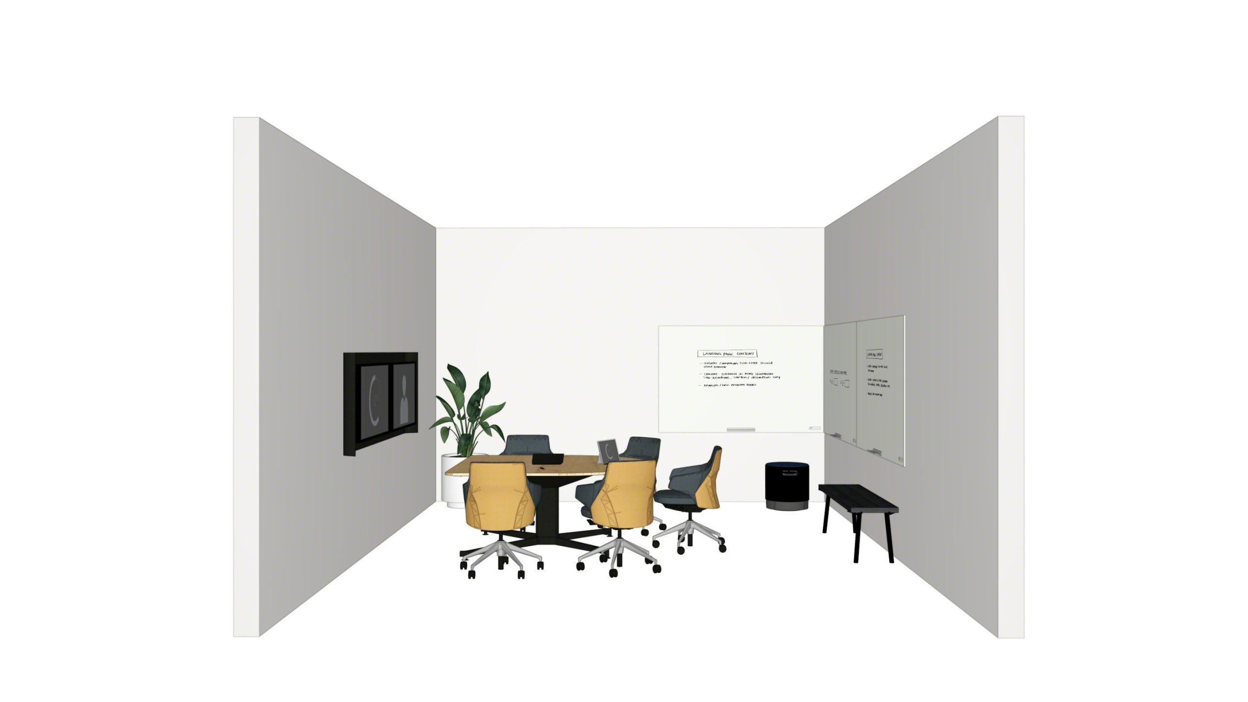 media:scape Multimedia Conference Table with Media Hub | Steelcase