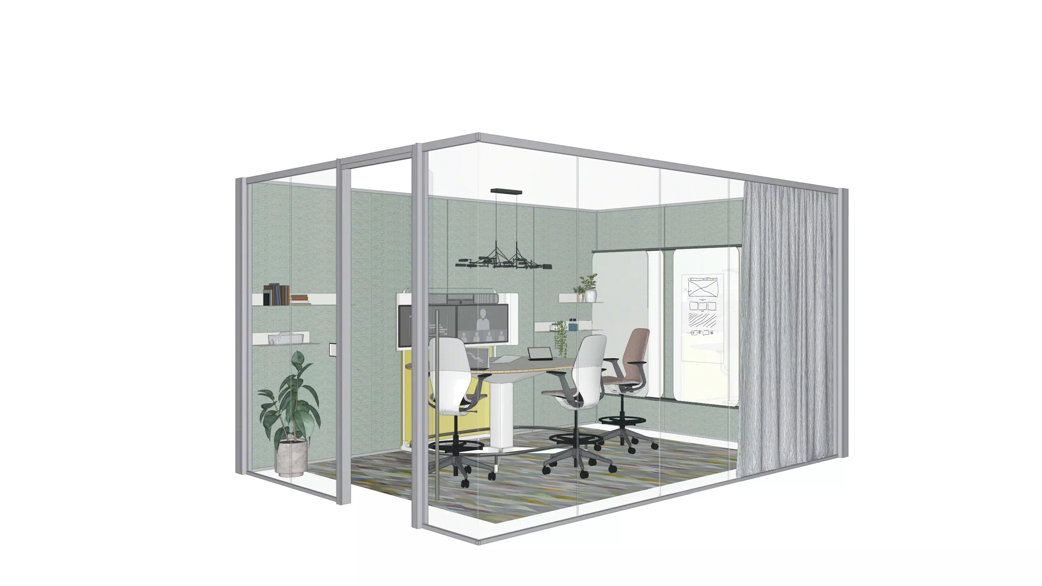 media:scape Multimedia Conference Table with Media Hub | Steelcase