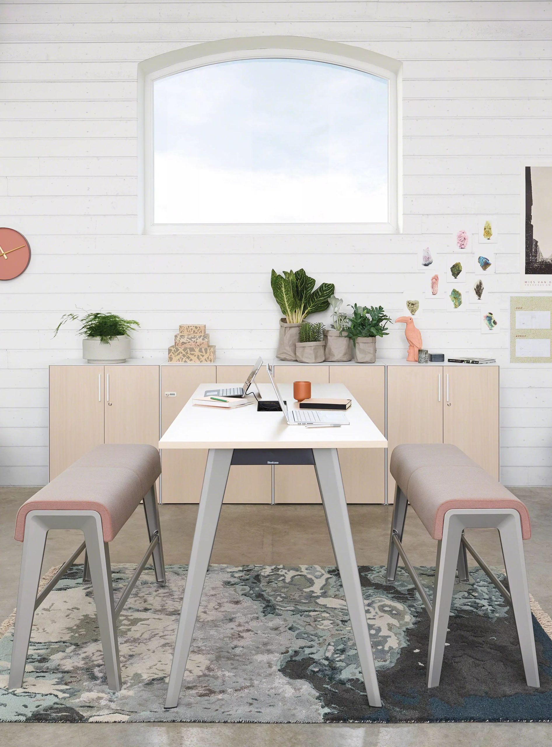 B-Free Standing Height Table with Optional Power Access | Steelcase