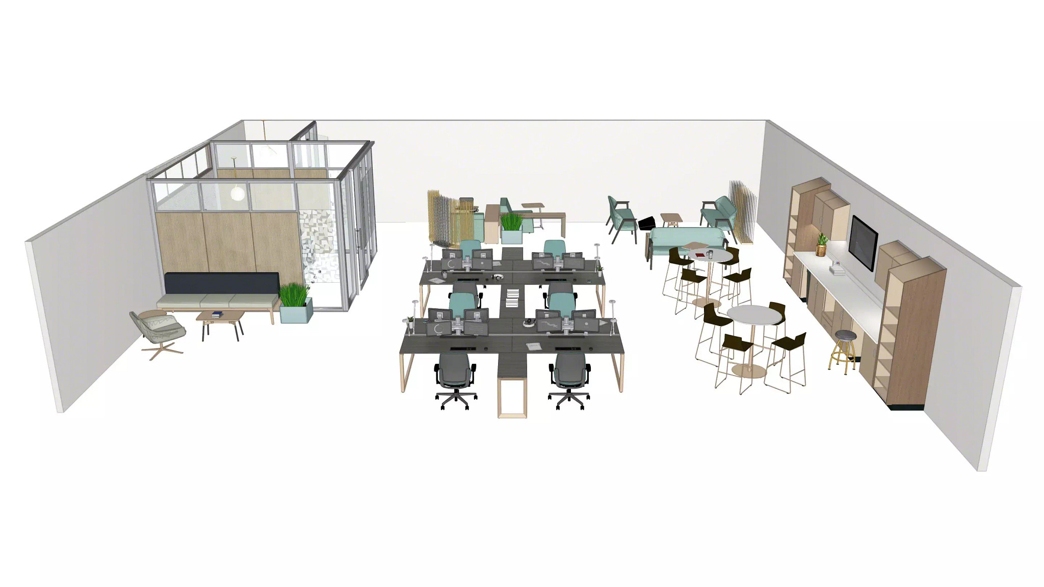 media:scape Multimedia Conference Table with Media Hub | Steelcase
