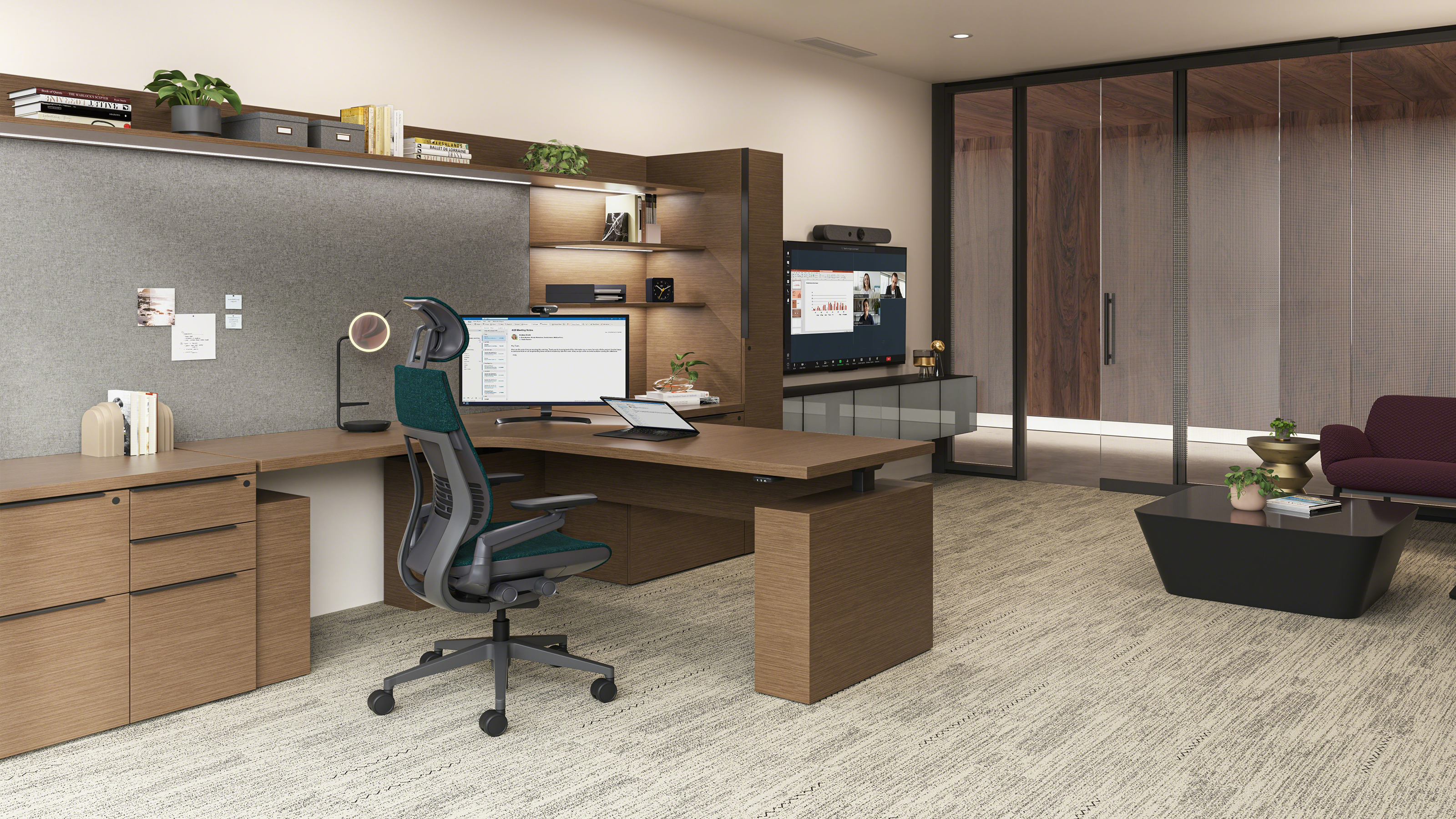 Elective Elements Freestanding Office Desk with Storage | Steelcase