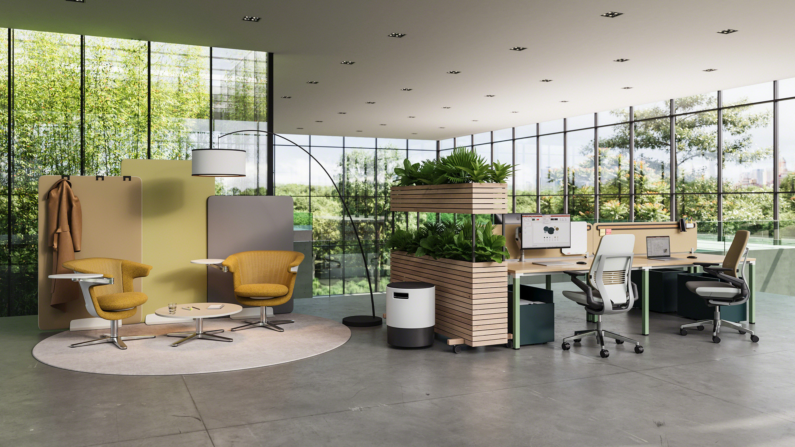 i2i Office Swivel Lounge Chair with Tablet Arm | Steelcase