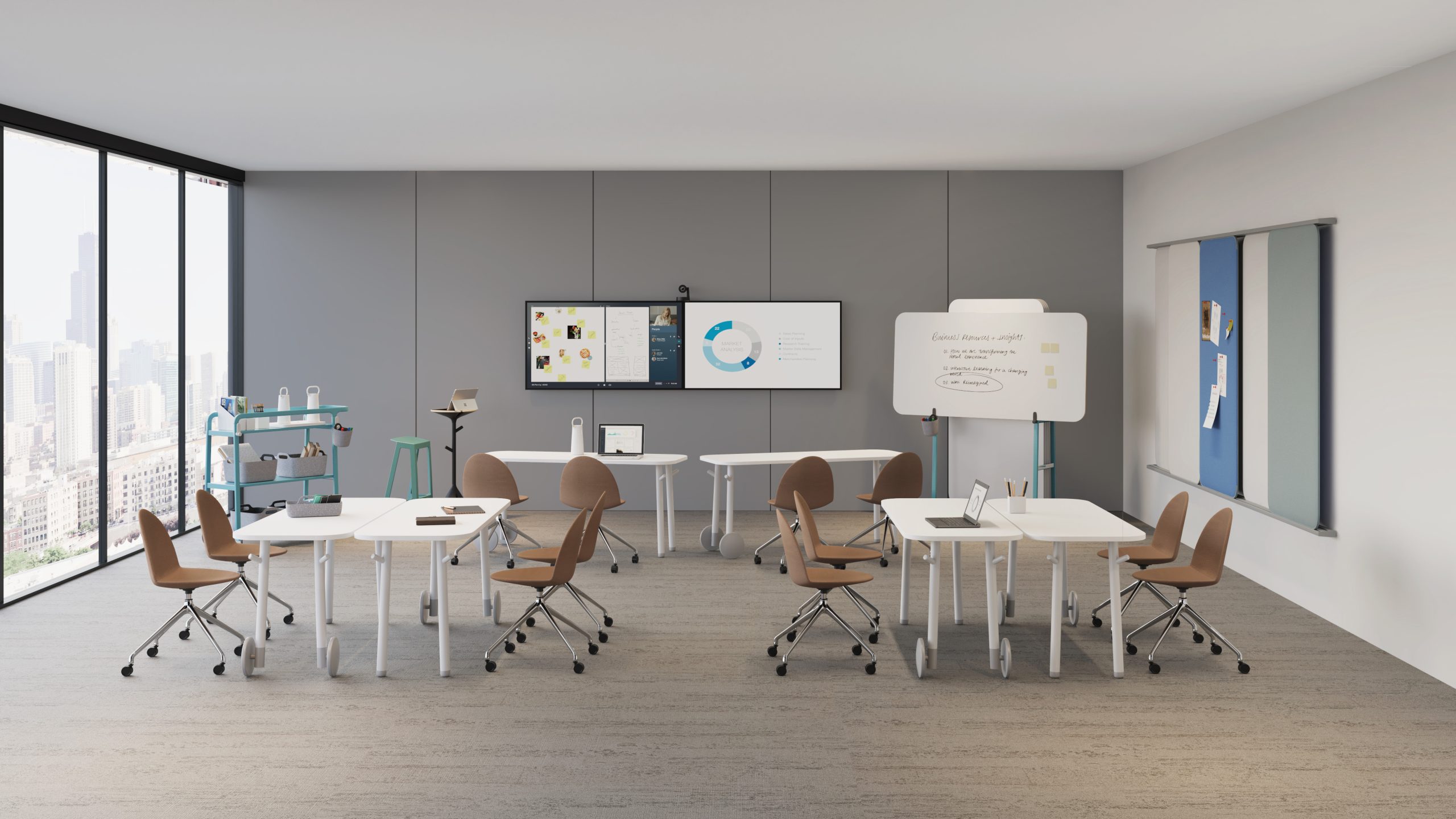 Steelcase Flex Mobile & Reconfigurable Office Furniture Collection ...
