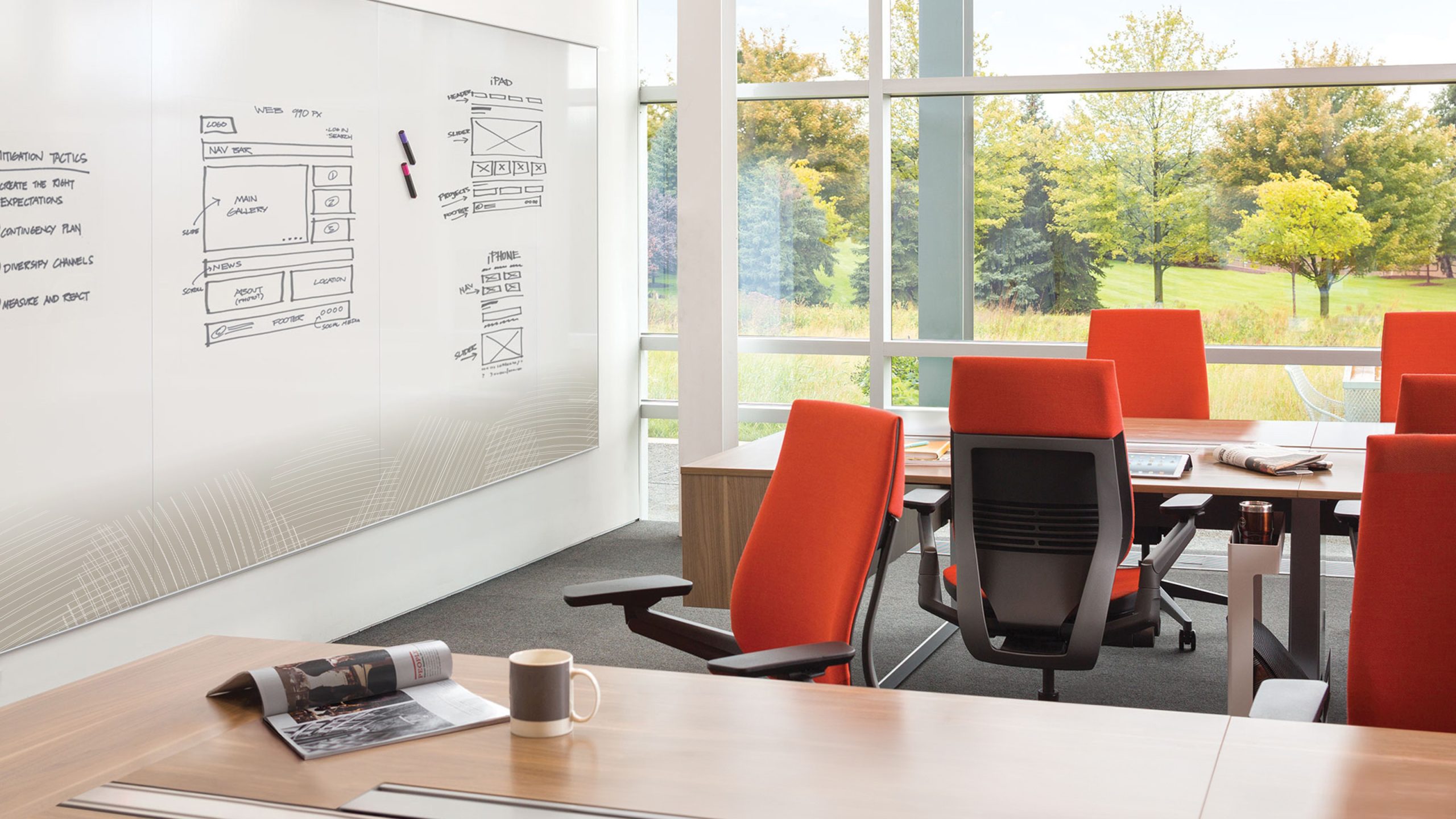 Flow Magnetic Whiteboard Wall Panel | Steelcase