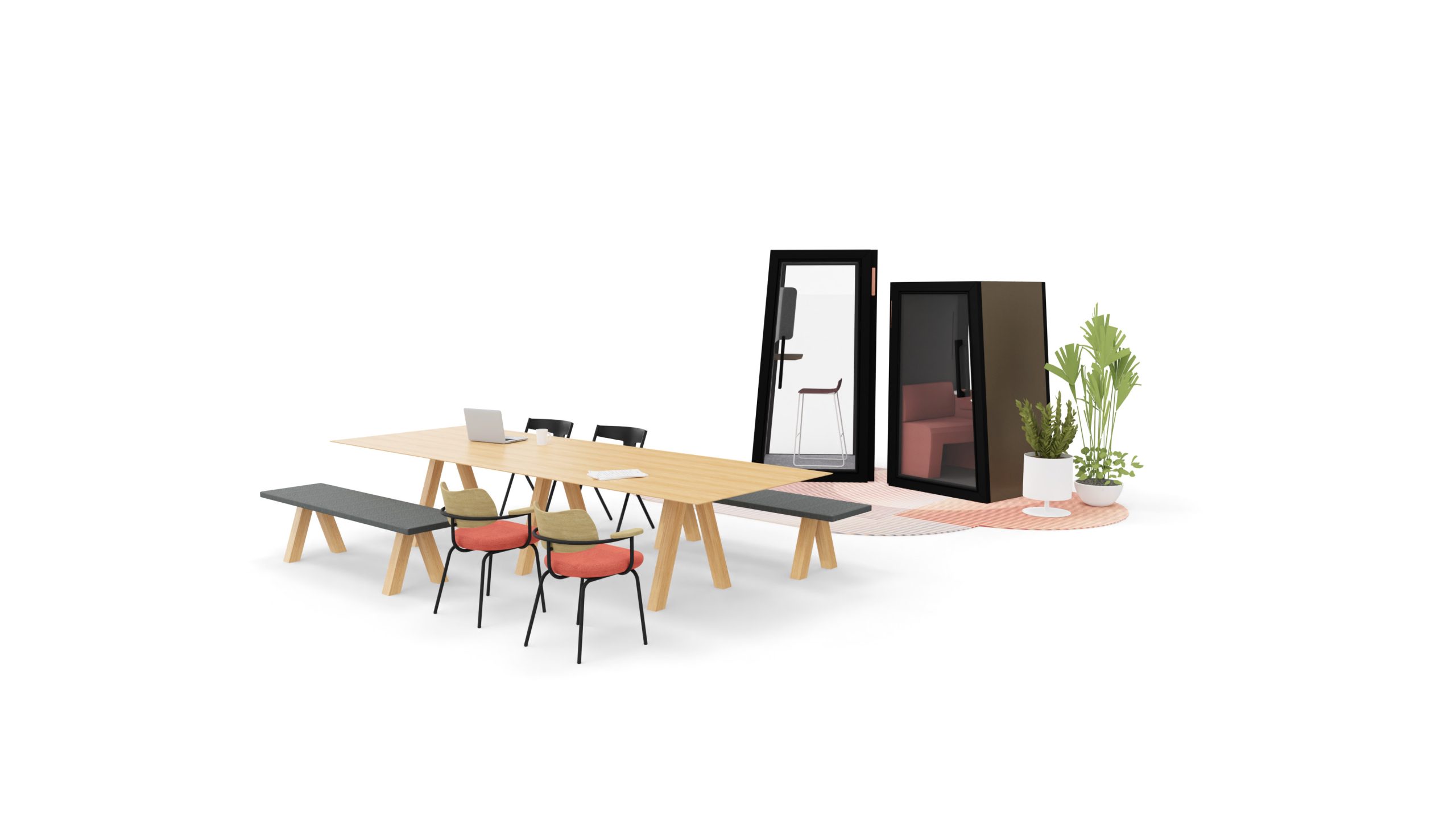 Elective Elements Freestanding Office Workstation - Steelcase