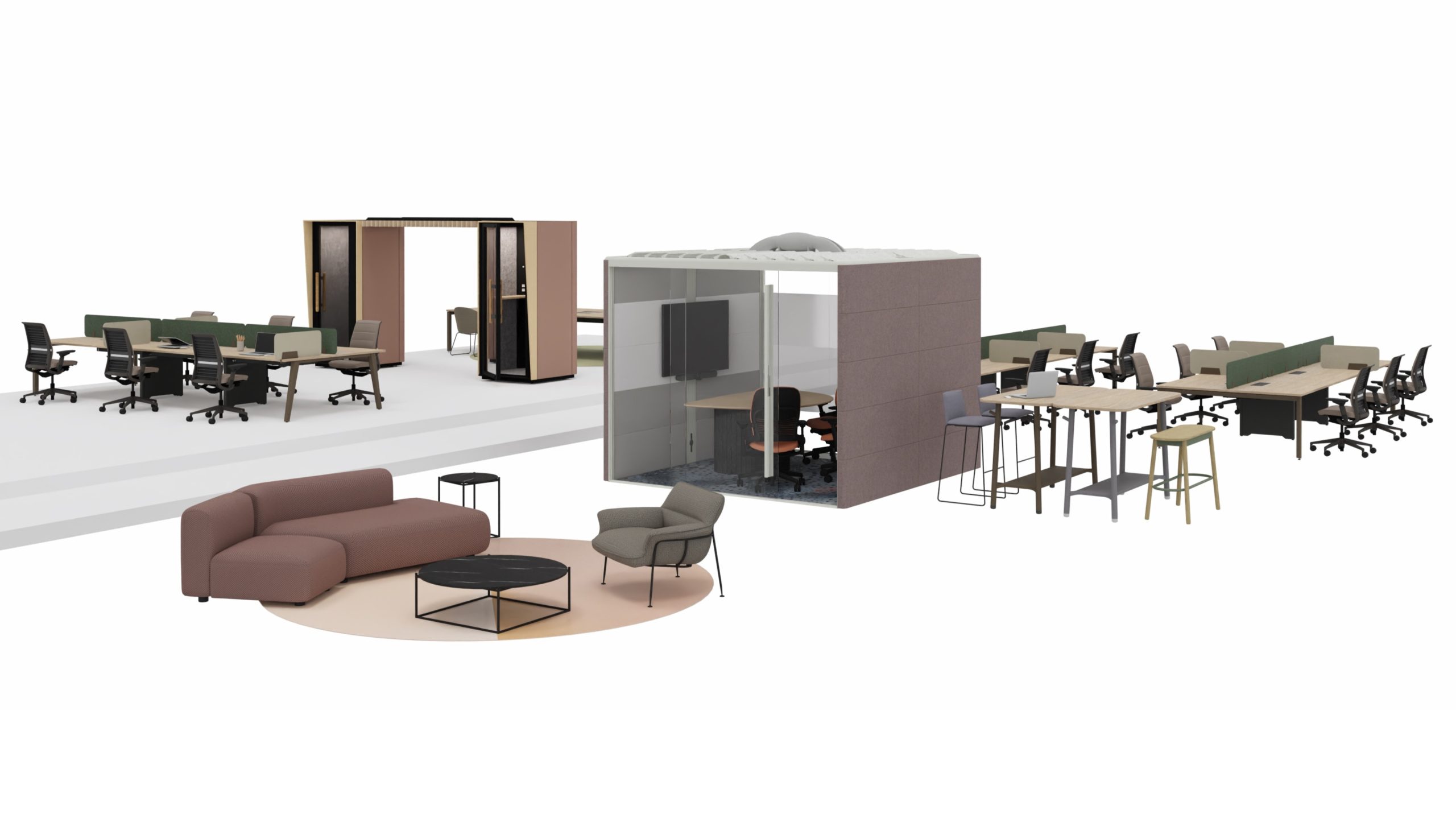 Elective Elements Freestanding Office Workstation - Steelcase