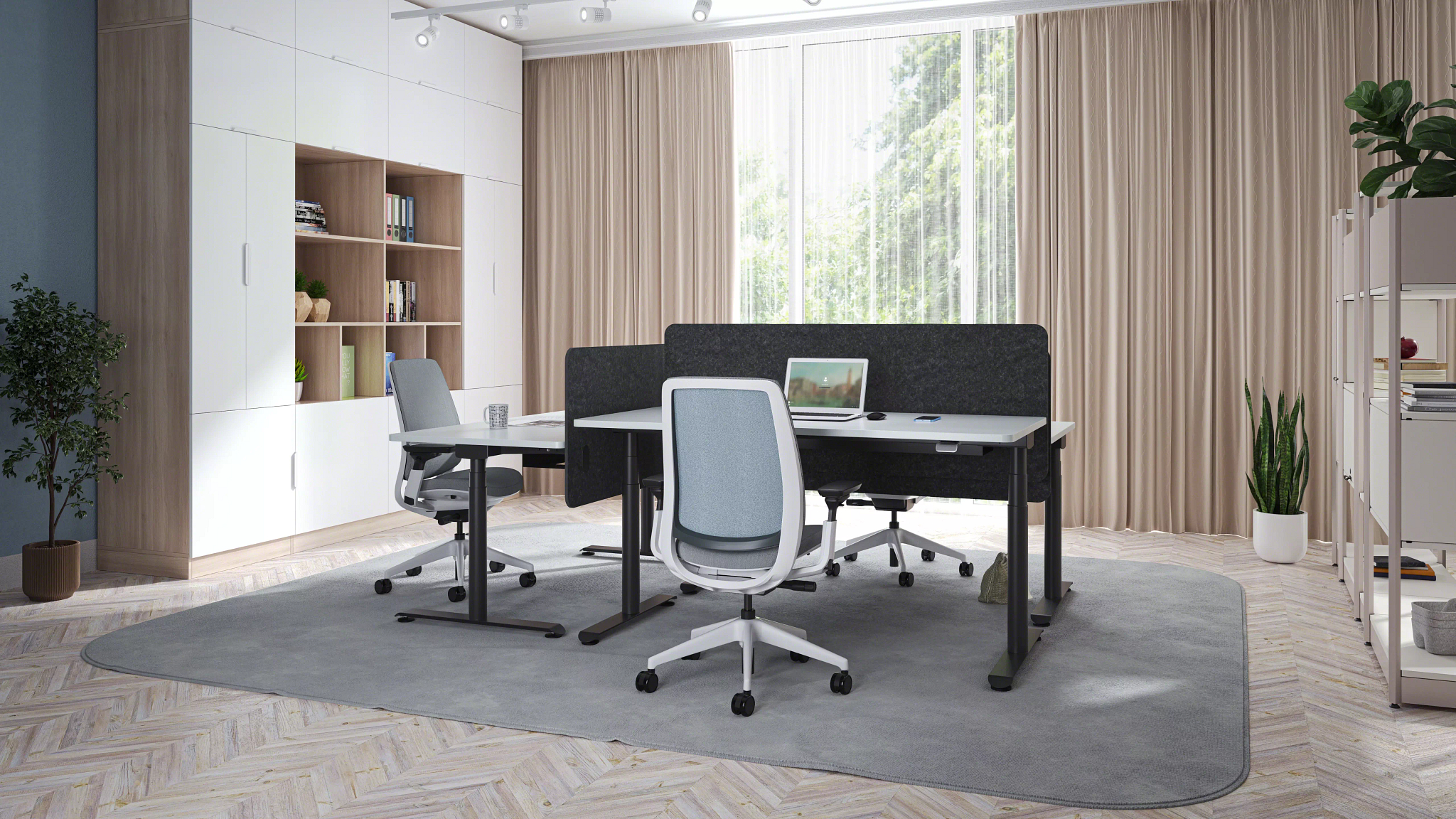 Possilio Height-Adjustable Modular Desks & Benches | Steelcase