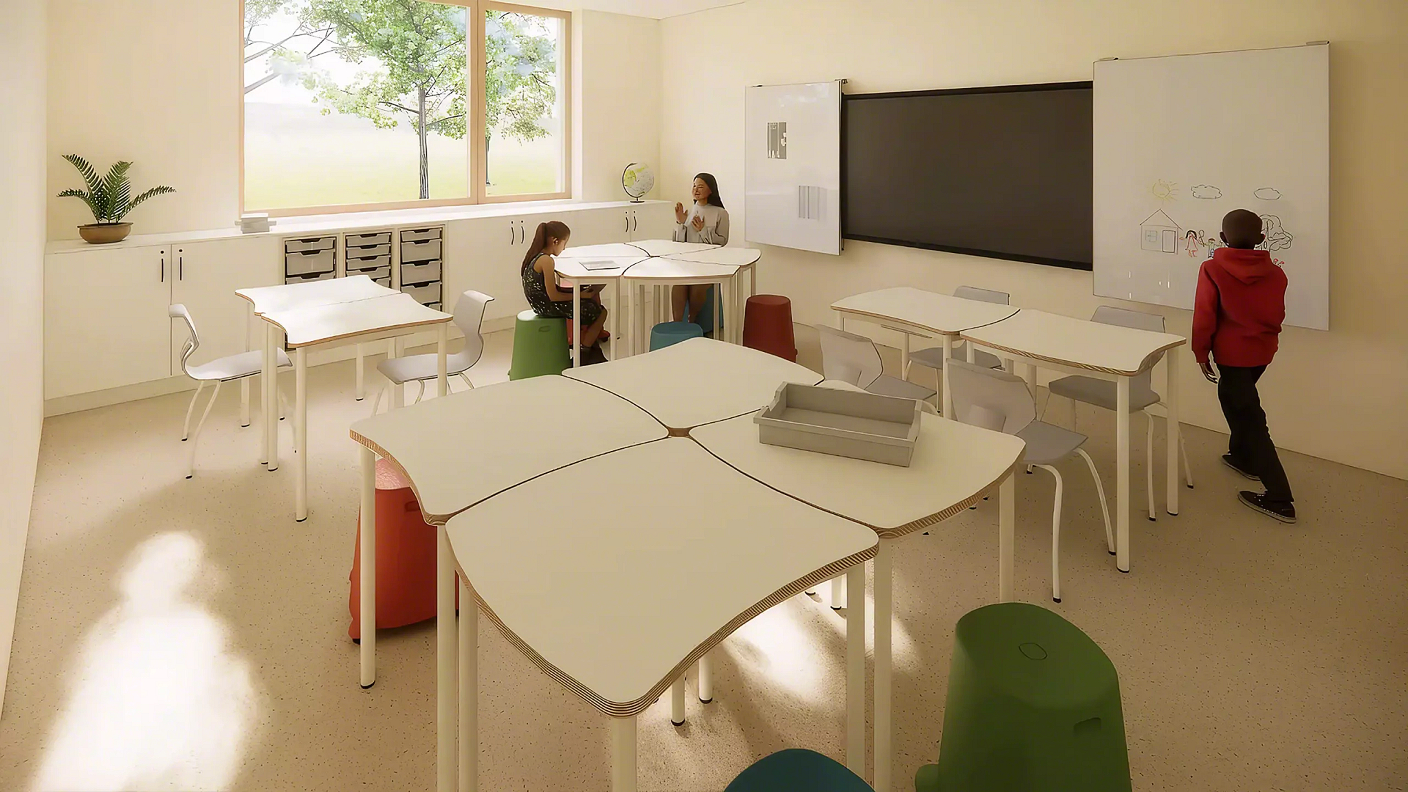 Daisy Modular & Three-Sided Classroom Tables - Steelcase