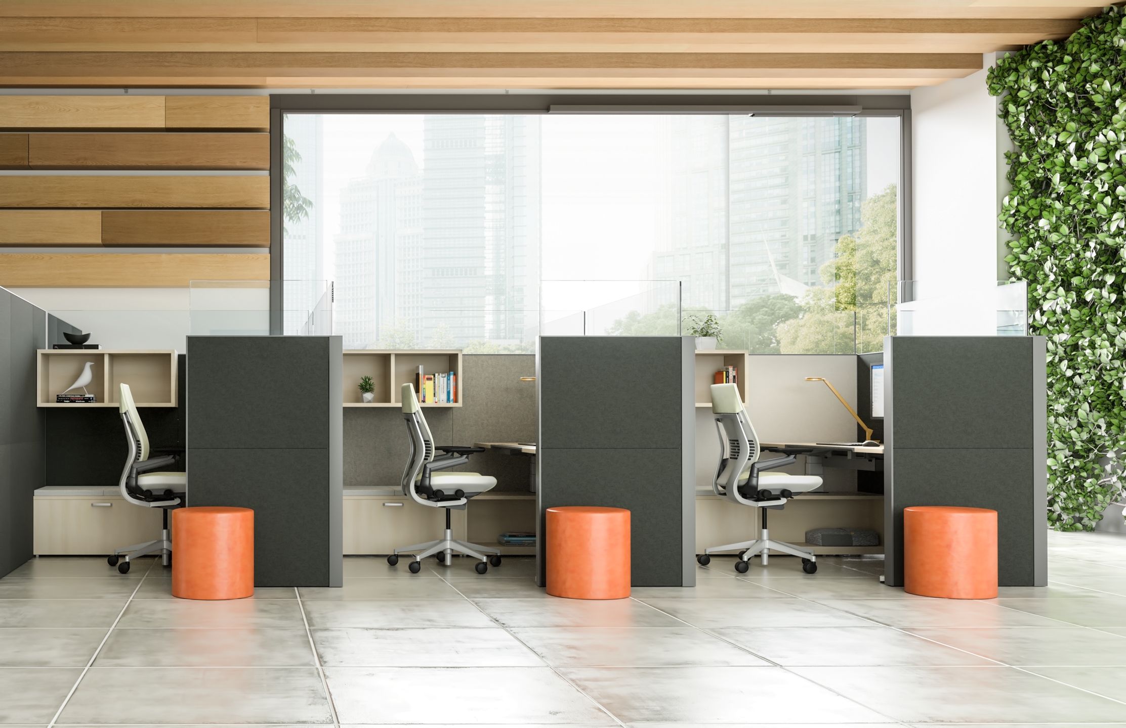 Answer Office Desk Free Standing & Front Privacy Panel | Steelcase